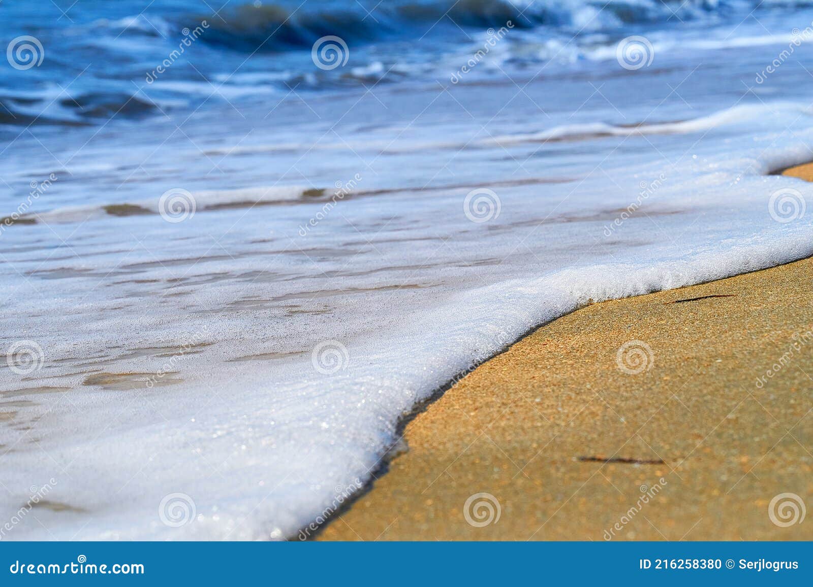 Sand Beach. Sea Shore. Sunny Day Stock Photo - Image of azure ...