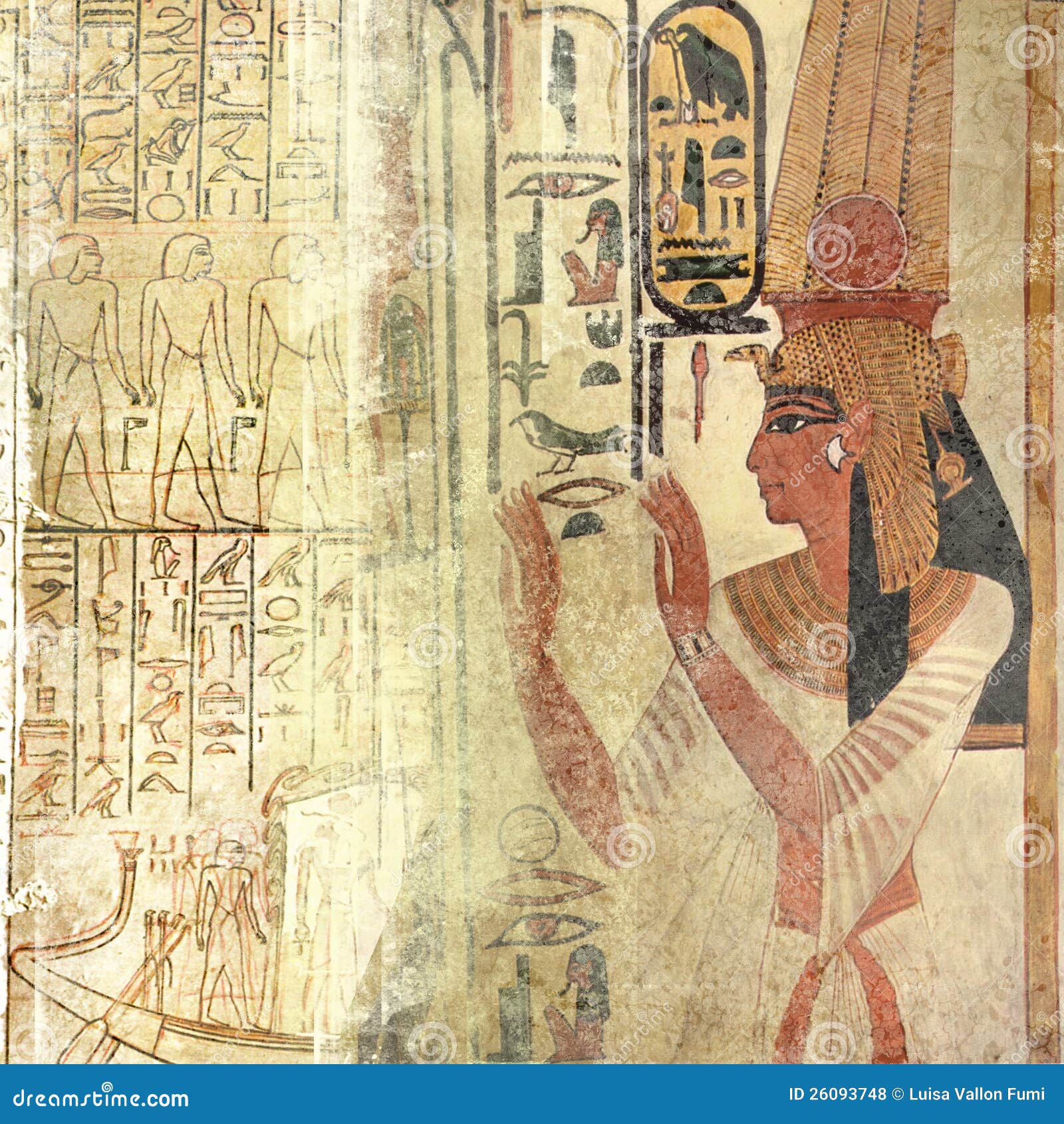 Egyptian Ancient Art Texture Queen Nefertari Stock Photos - Free ...