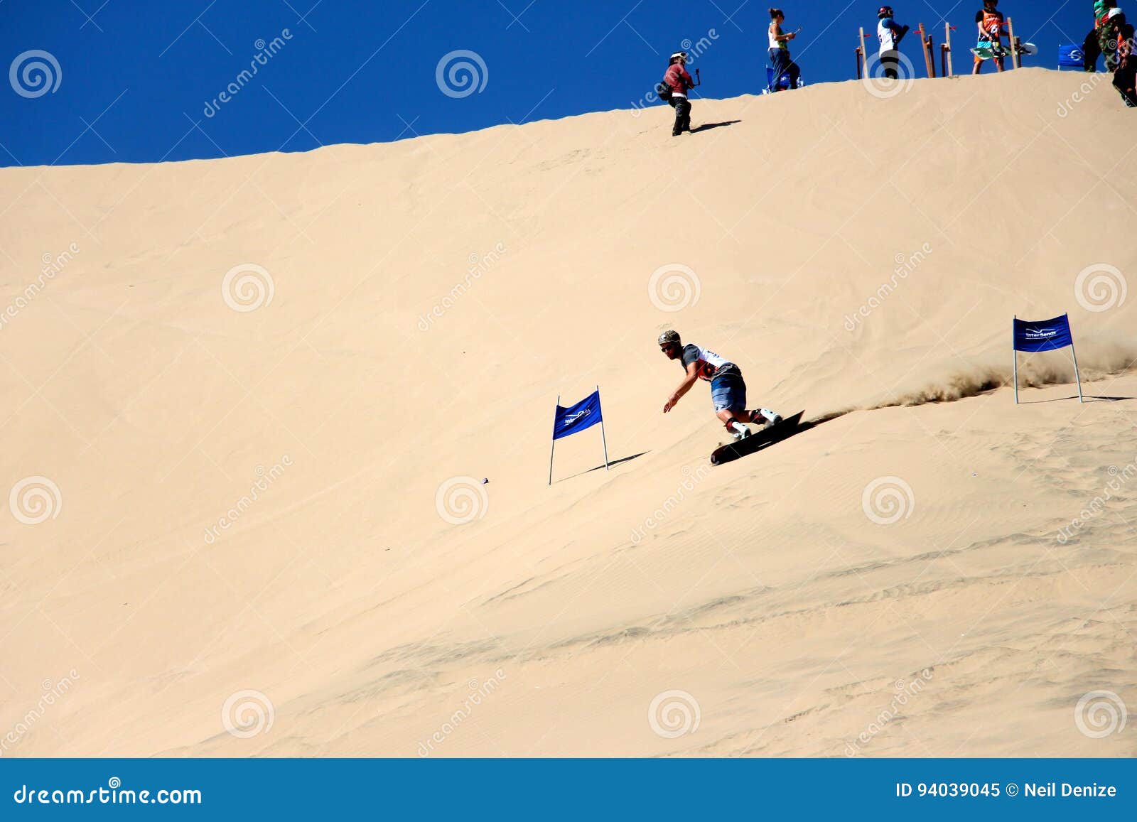Sand-boarding Fun On Atacama Desert, Oasis Of Huacachina, Ica Region ...