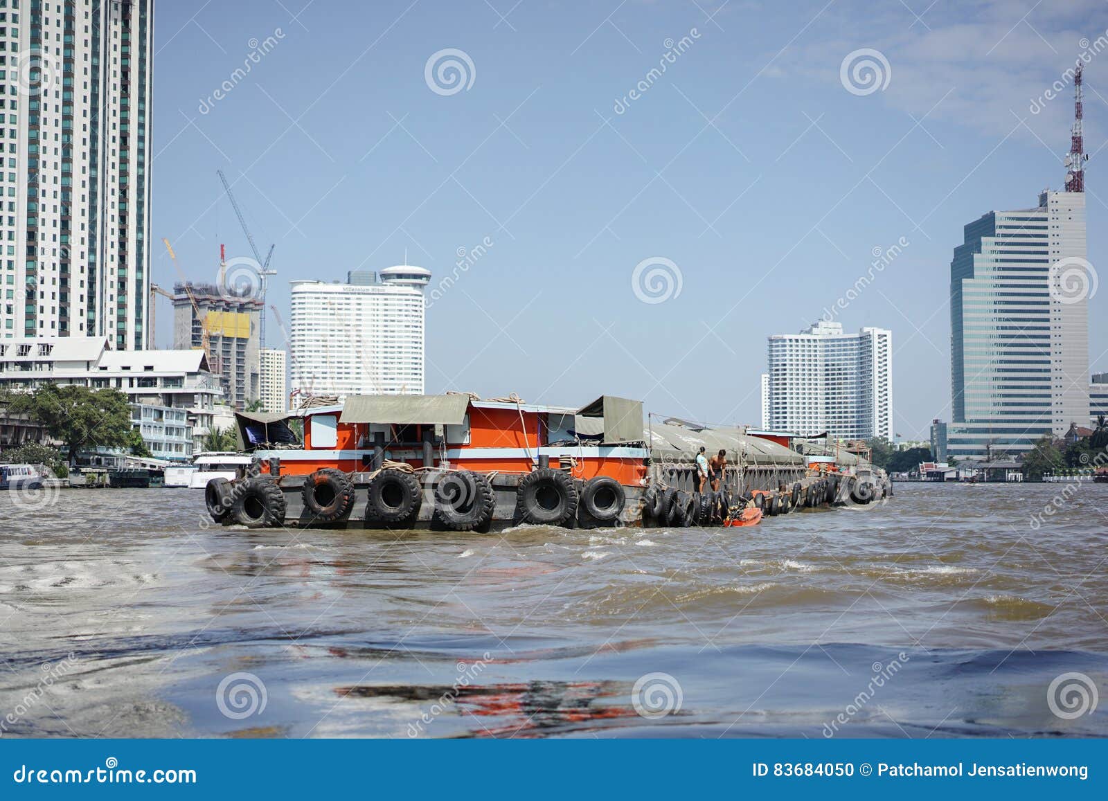 Sand boat tanker stock photo. Image of cargo, barge, landscape - 83684050