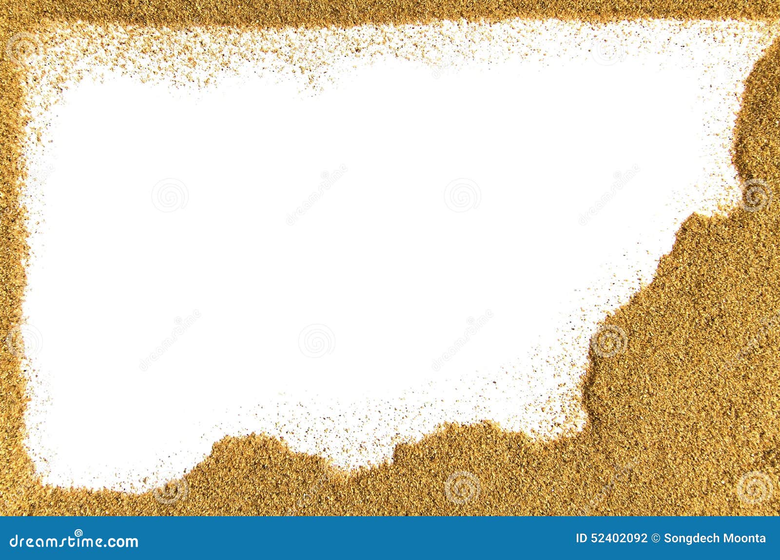 Sand border on white stock photo. Image of page, copy - 52402092