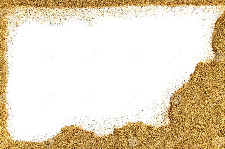 Sand border on white stock photo. Image of page, copy - 52402092
