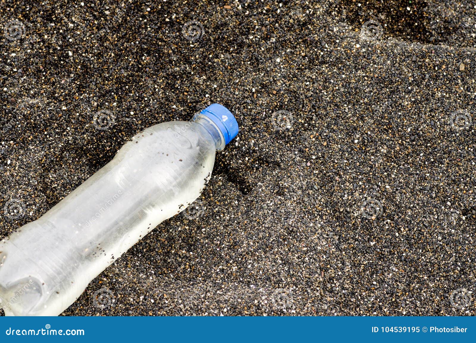 In the Sand Bottle of Plastic Sea Stock Image - Image of trash, plastic ...