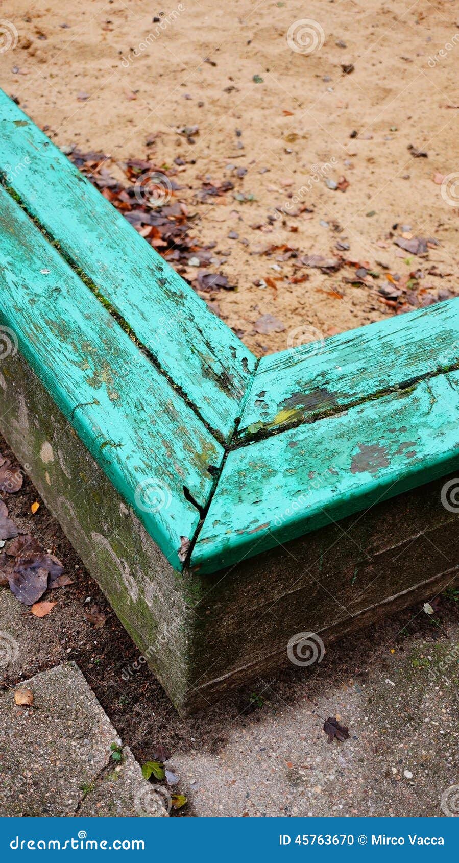 Sand box stock photo. Image of wooden, corner, sand, green - 45763670