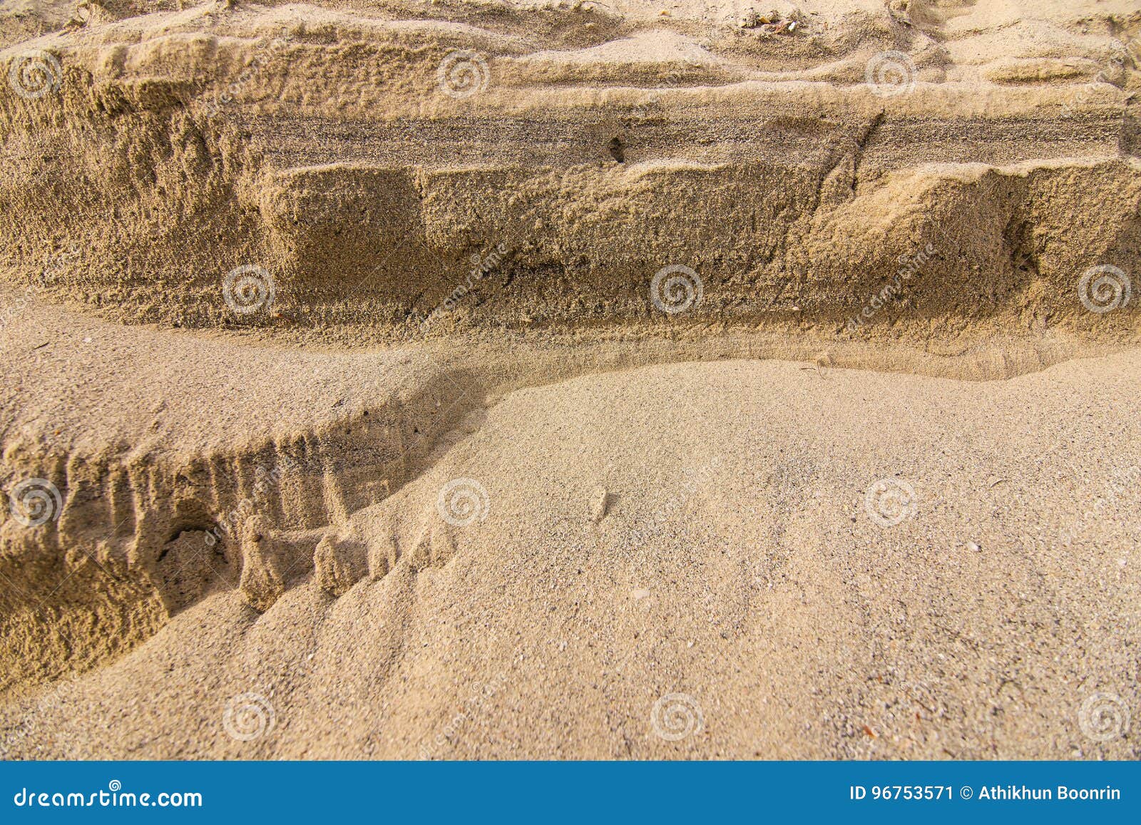 The sand breaking down. stock image. Image of summer - 96753571