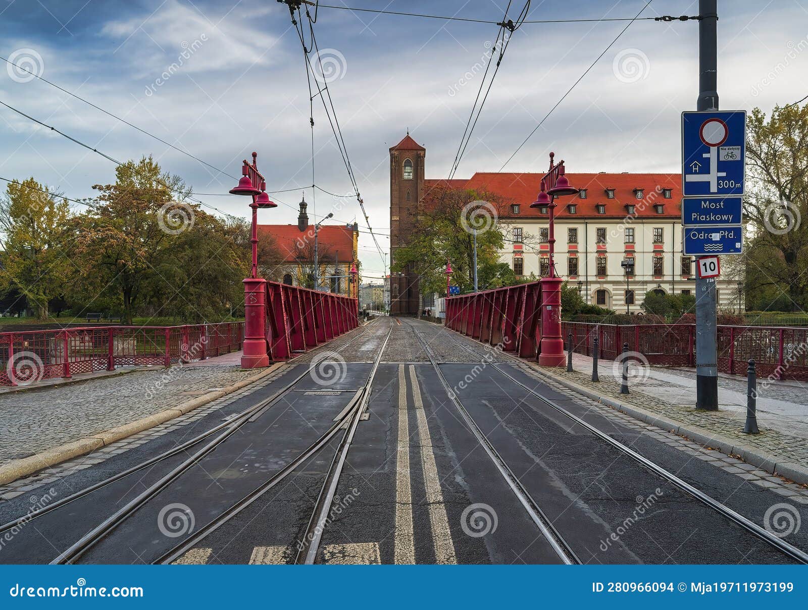 Sand bridge in wroclaw stock photo. Image of entered - 280966094