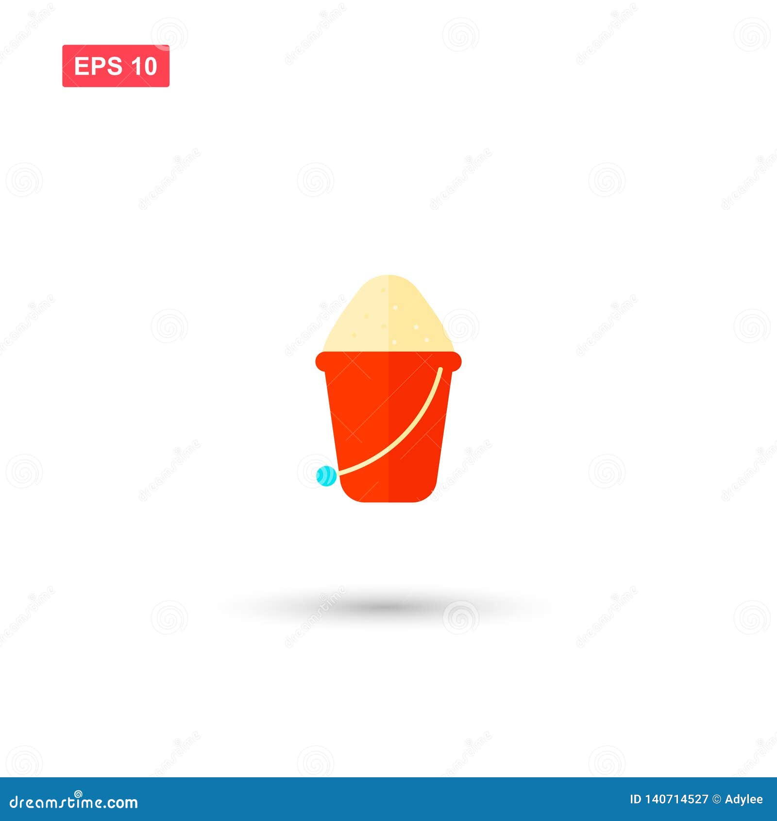 Sand Bucket Icon Vector Isolated 3 Stock Vector - Illustration of ...