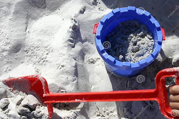 Sand Bucket and Spade stock image. Image of spade, white - 148119