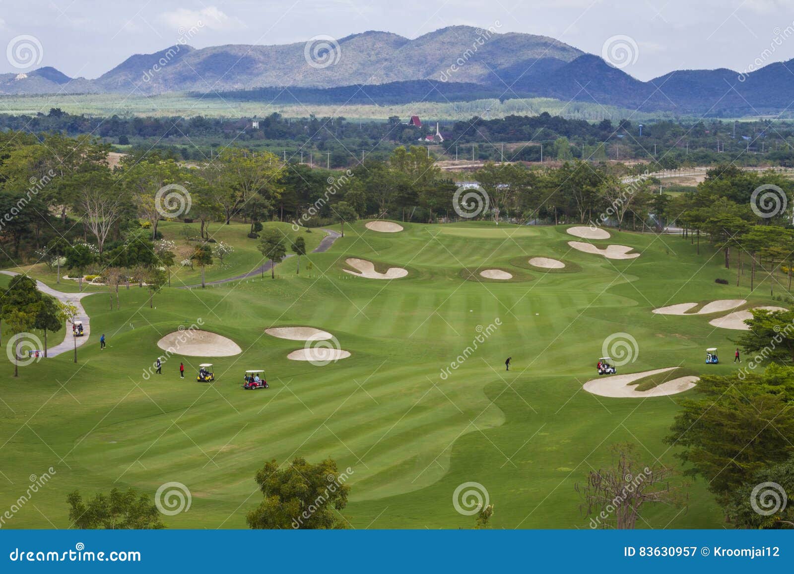 Sand Bunker at the Beautiful Golf Course. Editorial Photography - Image ...