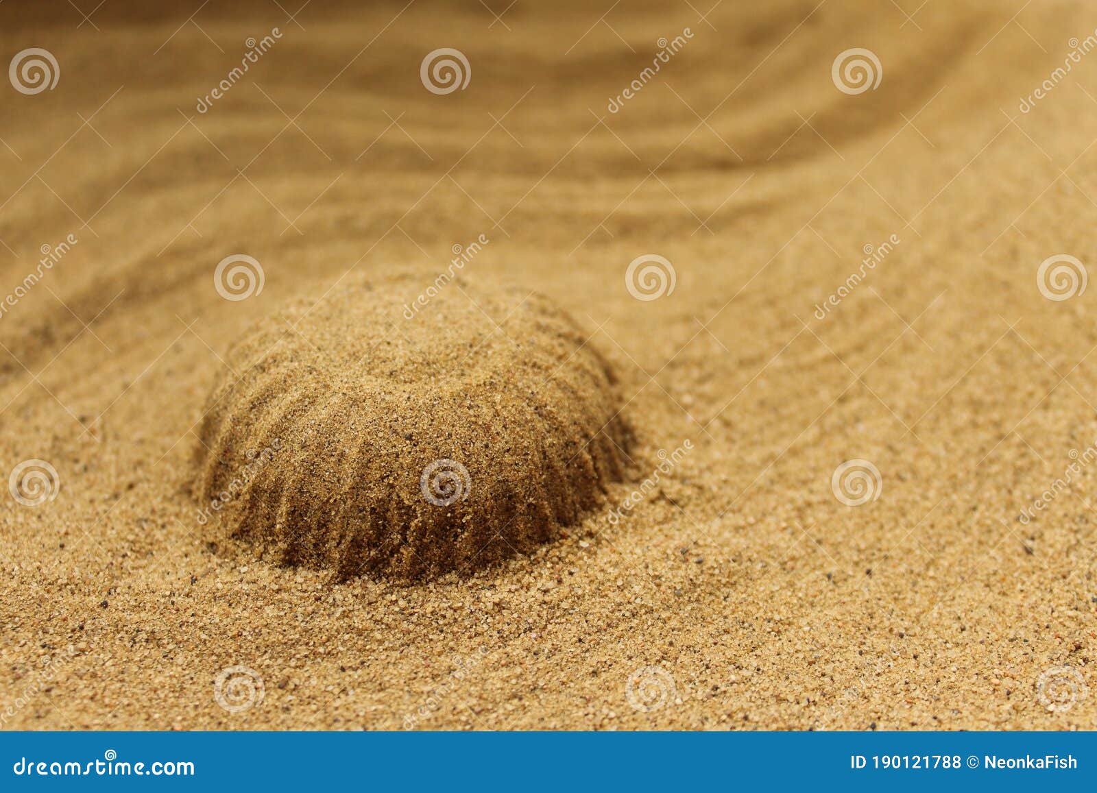 A Sand Cake in Waves of Sand Stock Photo - Image of soothing, common ...