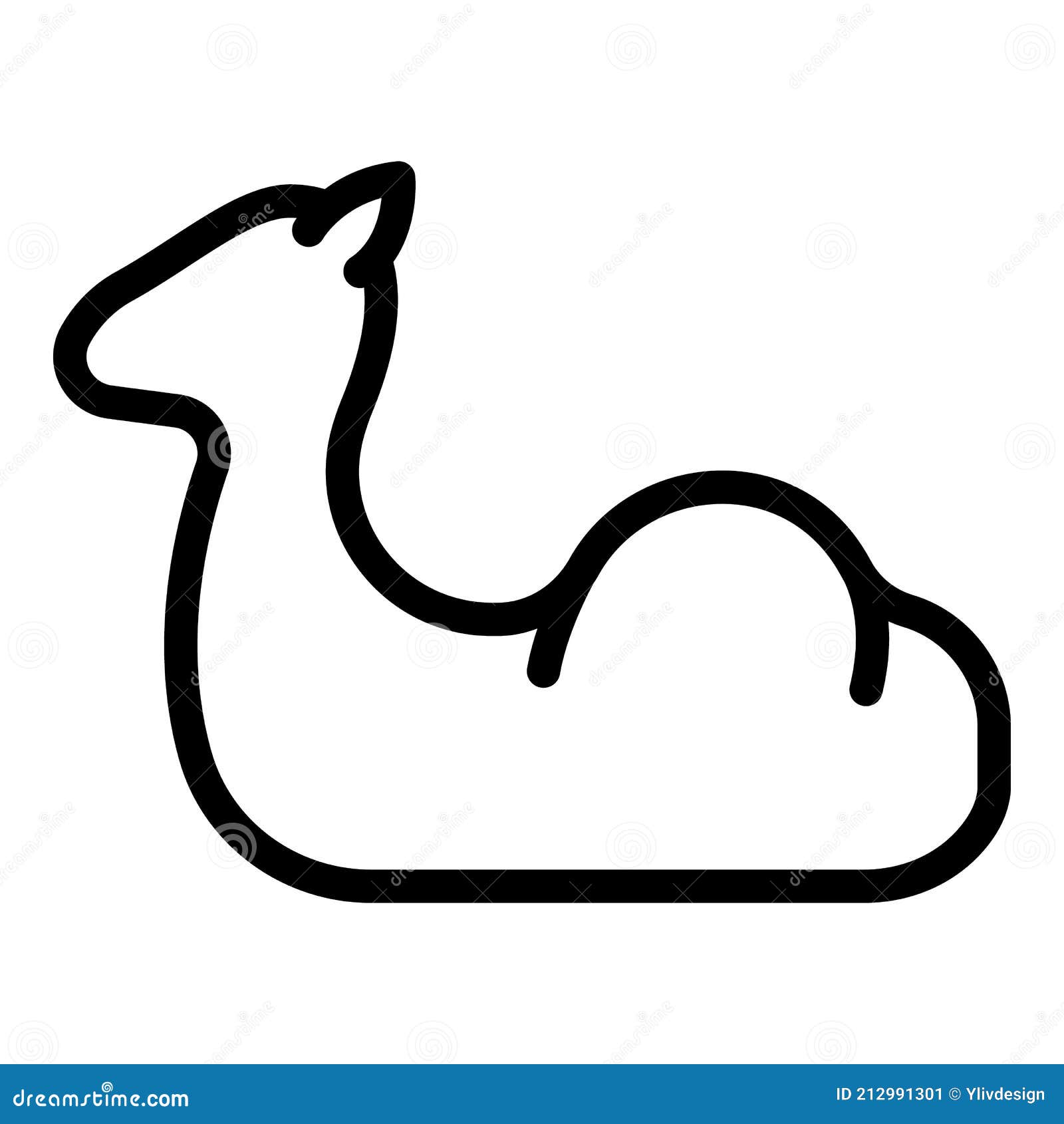 Camel Outline Vector Icon, Isolated On Transparent Background, Concept ...