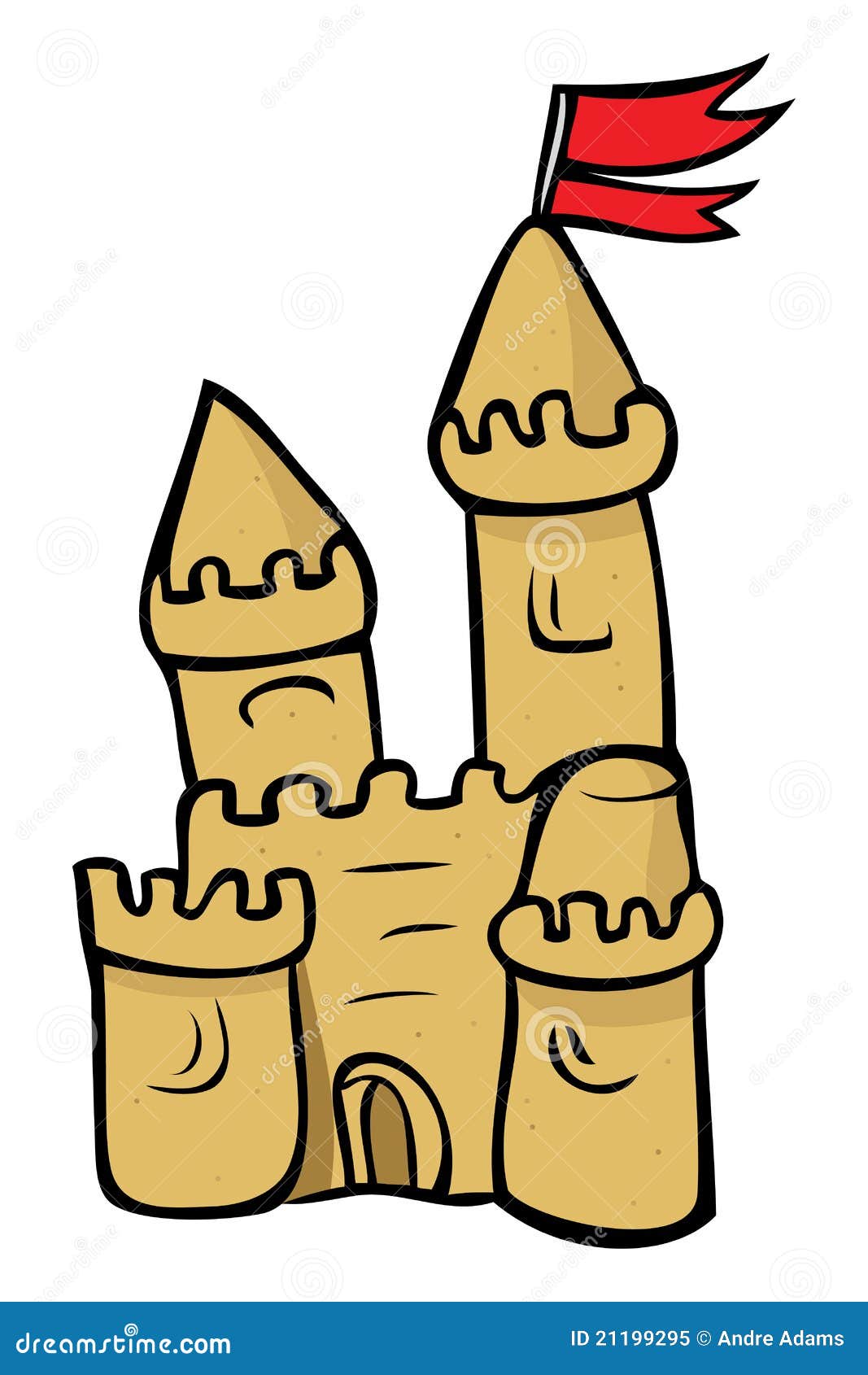 Sand castle stock illustration. Illustration of castle - 21199295