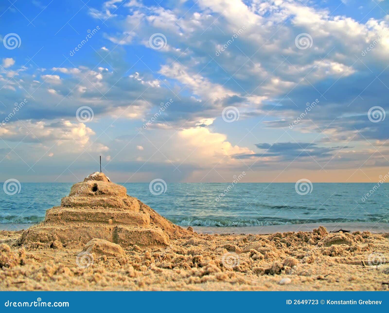 Sand castle stock image. Image of tide, castle, construction - 2649723