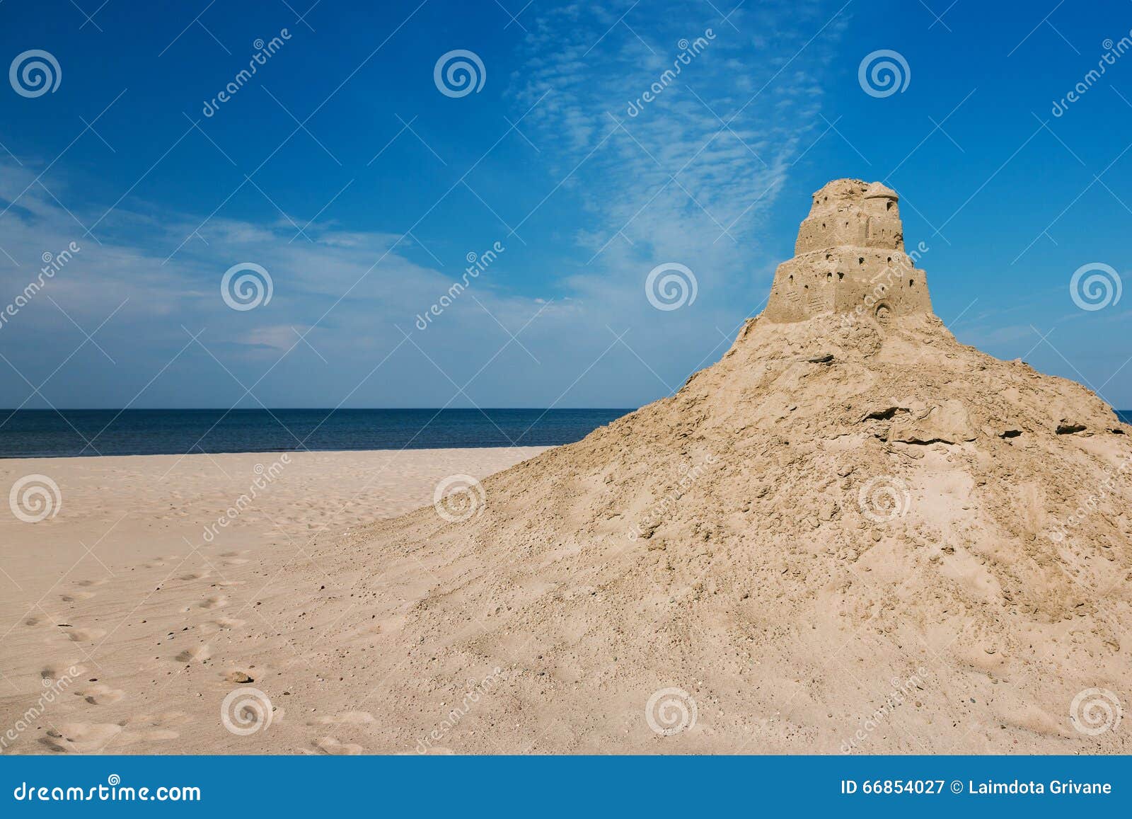 Sand Castle on the Beach. Ruins Stock Image - Image of sculpture, sunny ...