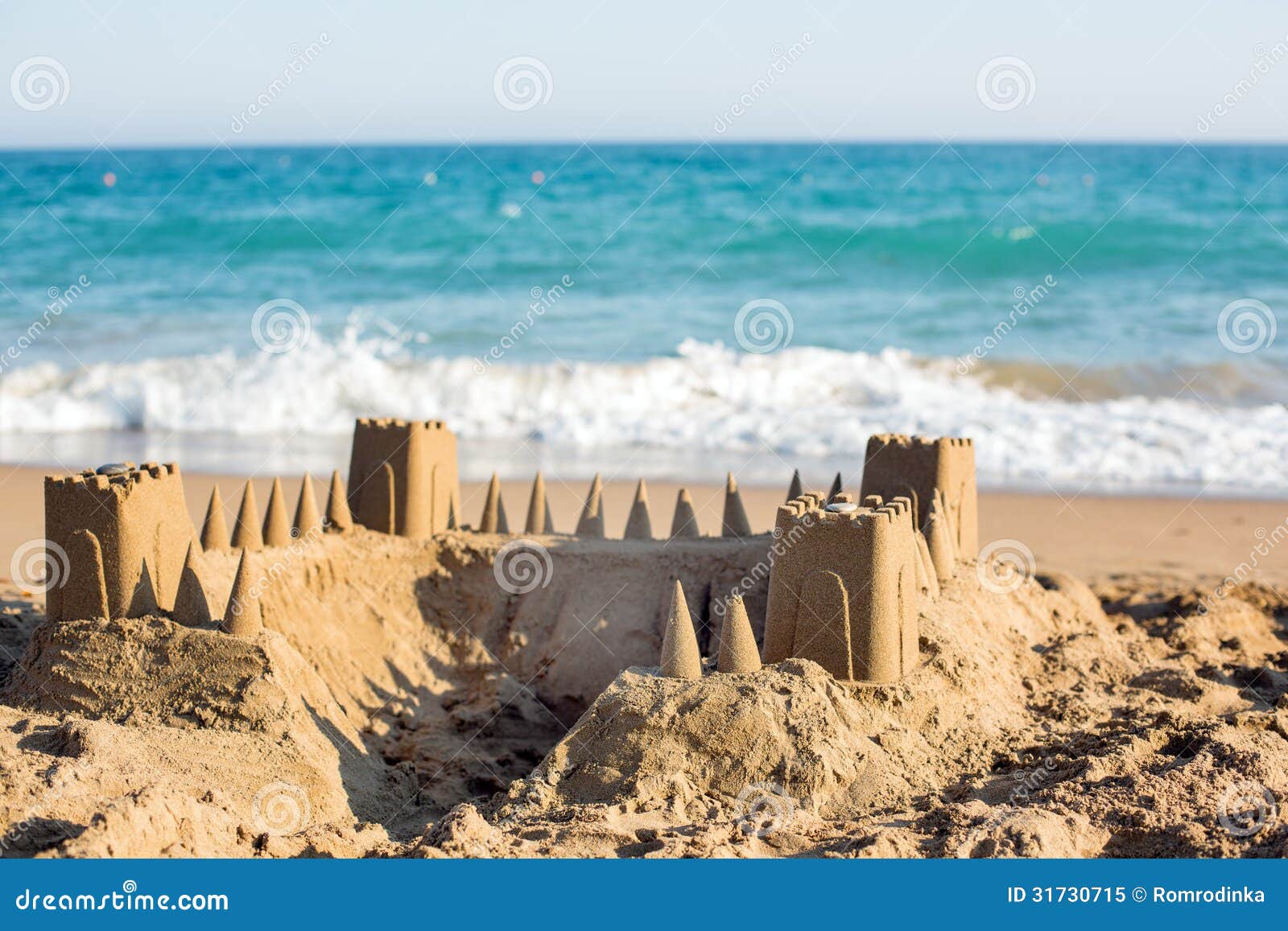 Sand Castle on Beach stock image. Image of castle, kingdom - 31730715