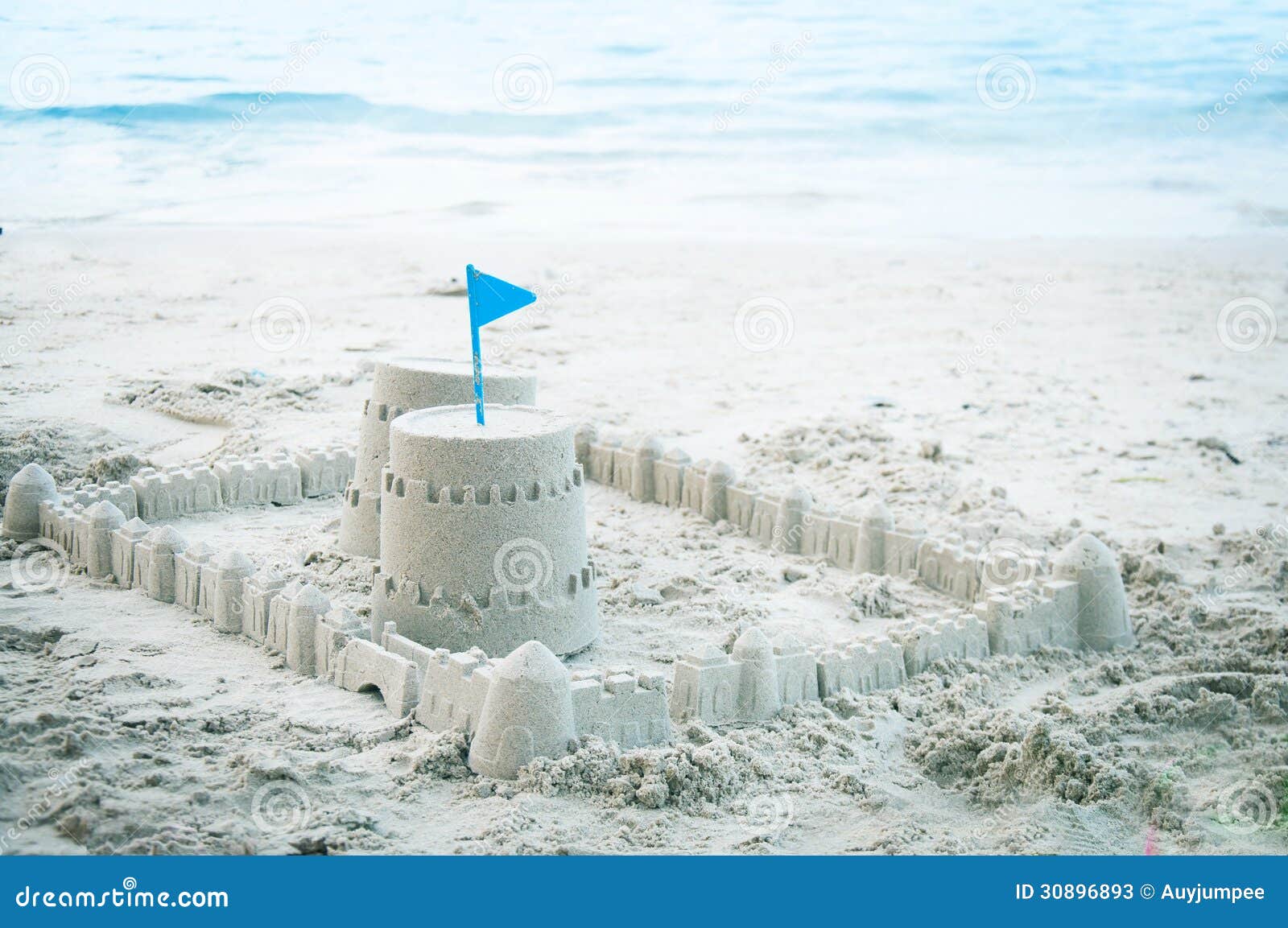 Sand Castle beside the Beach,summer Time Stock Image - Image of nature ...