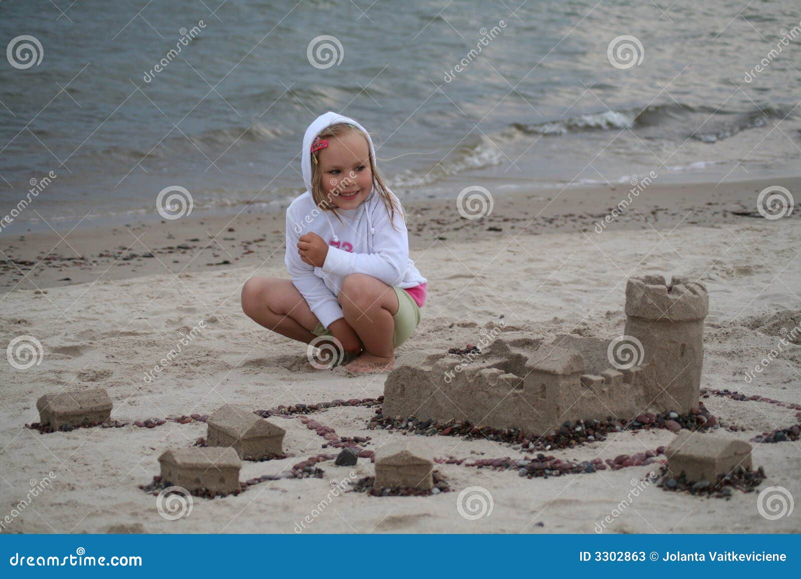 Sand castle builder stock image. Image of childhood, playing - 3302863