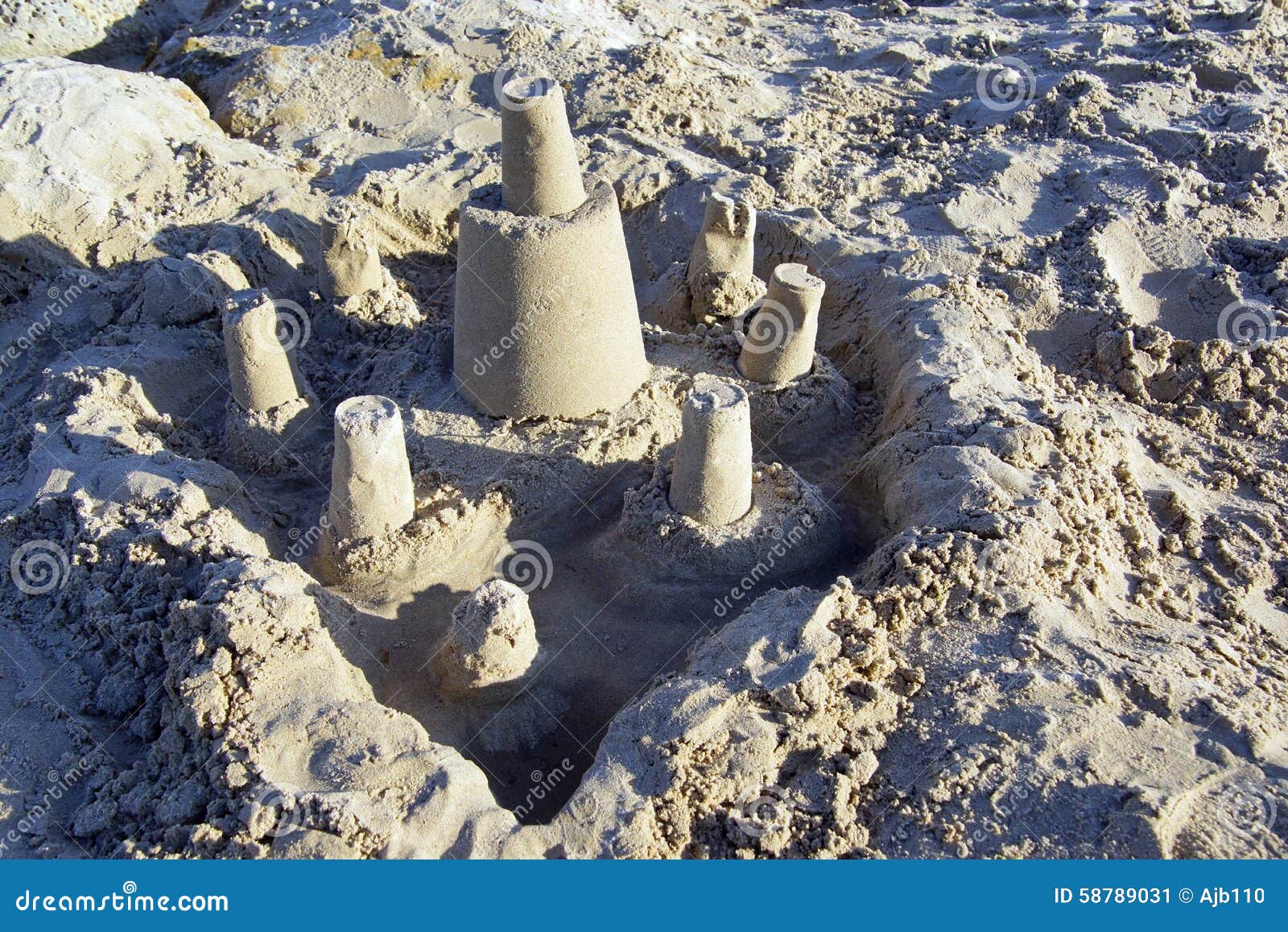 Sand Castle stock image. Image of tide, castle, beach - 58789031