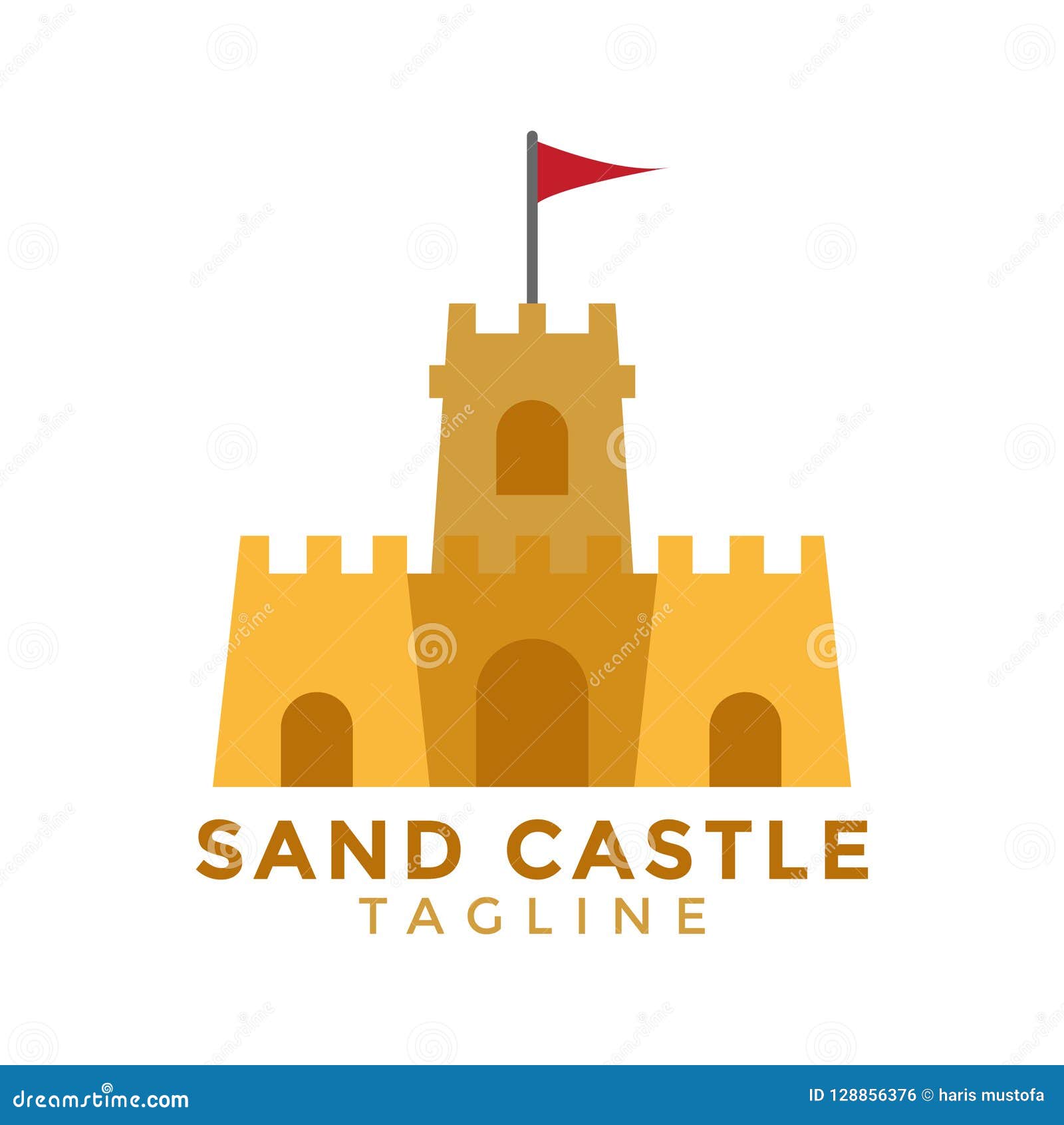 Sand Castle Graphic Design Element Vector Illustration Stock Vector ...