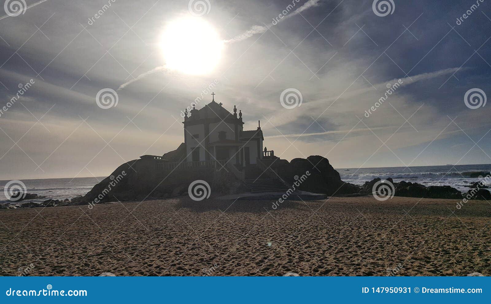 Sand Castle Grey Sky Beach Sun Sunset Stock Image - Image of sand ...