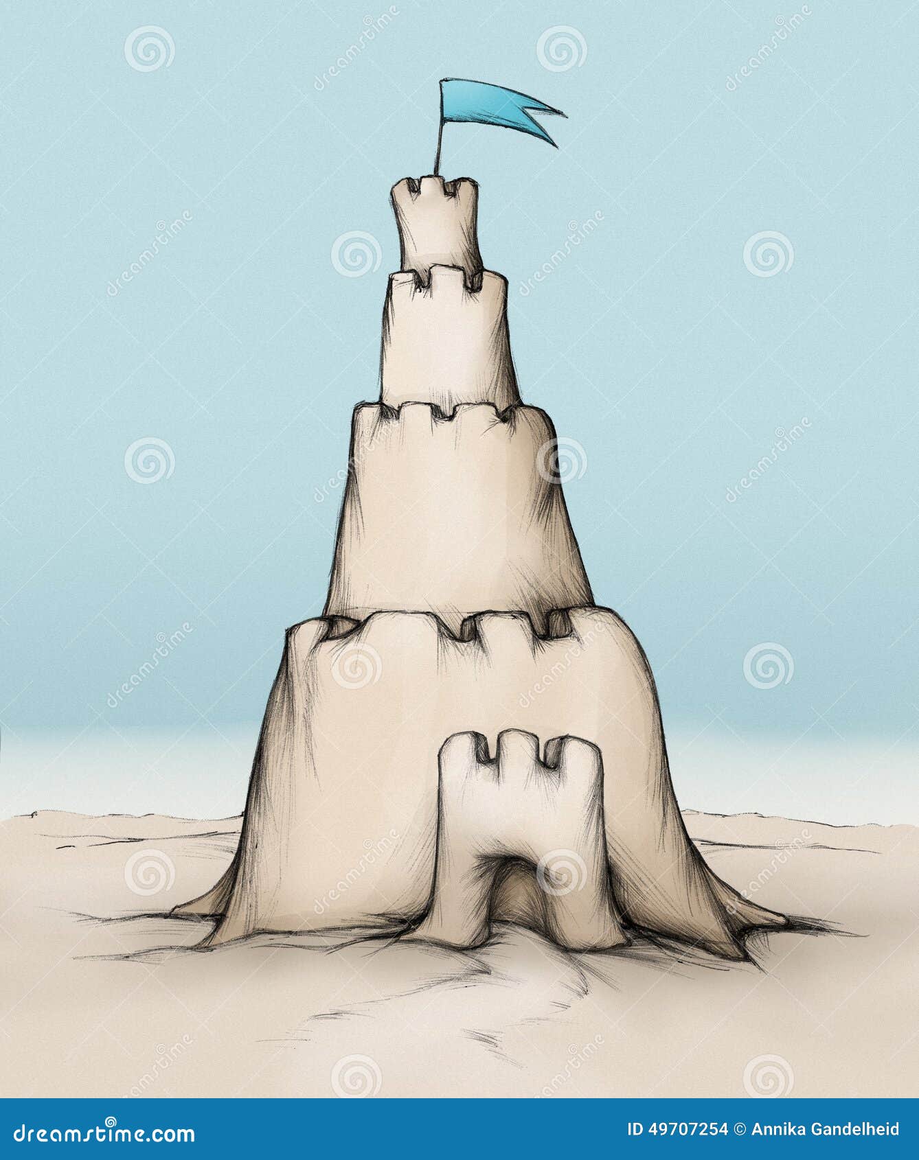 Sand Castle Tower Stock Illustrations – 3,020 Sand Castle Tower Stock ...