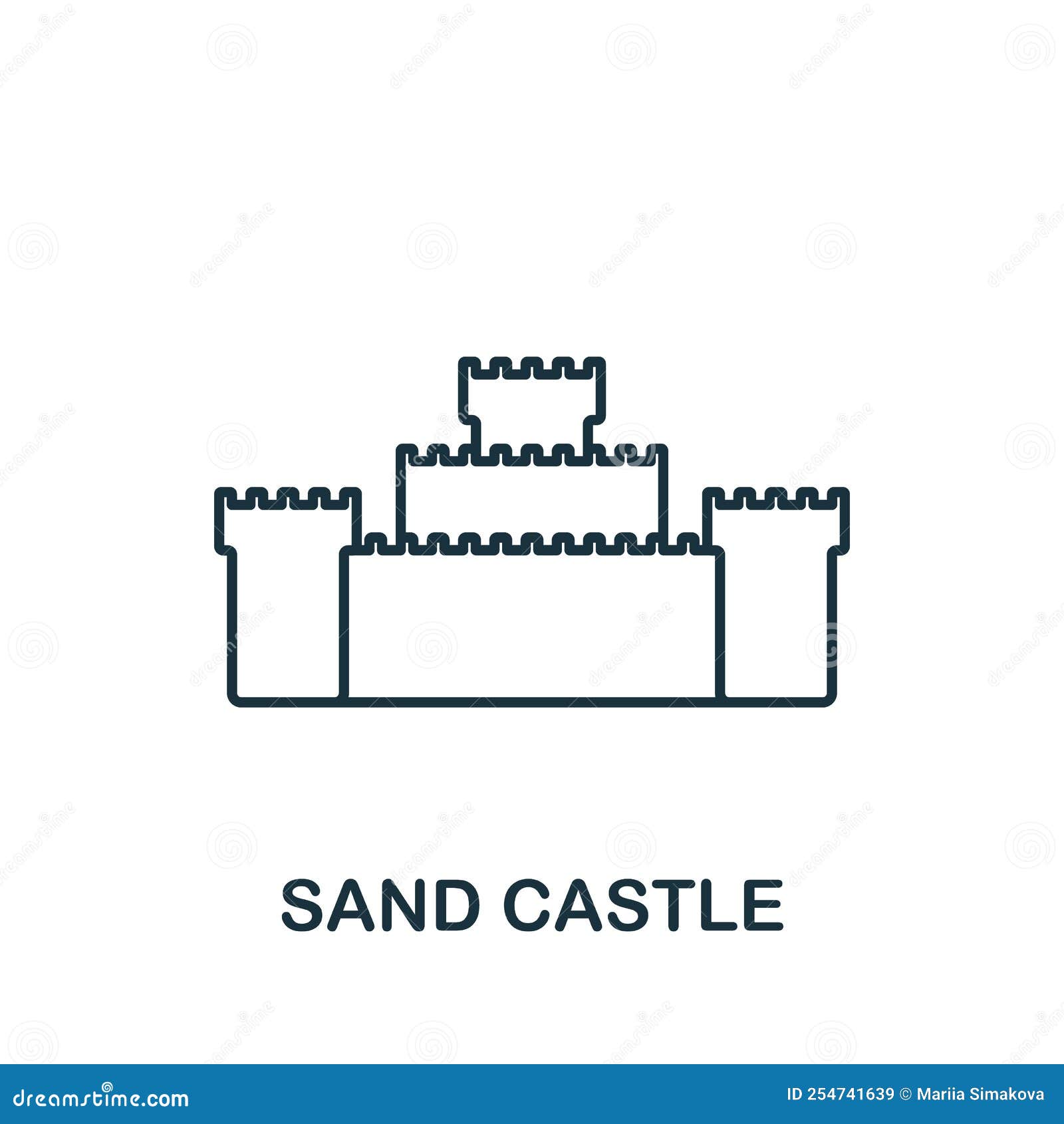 Sand Castle Icon. Line Simple Summer Icon for Templates, Web Design and ...