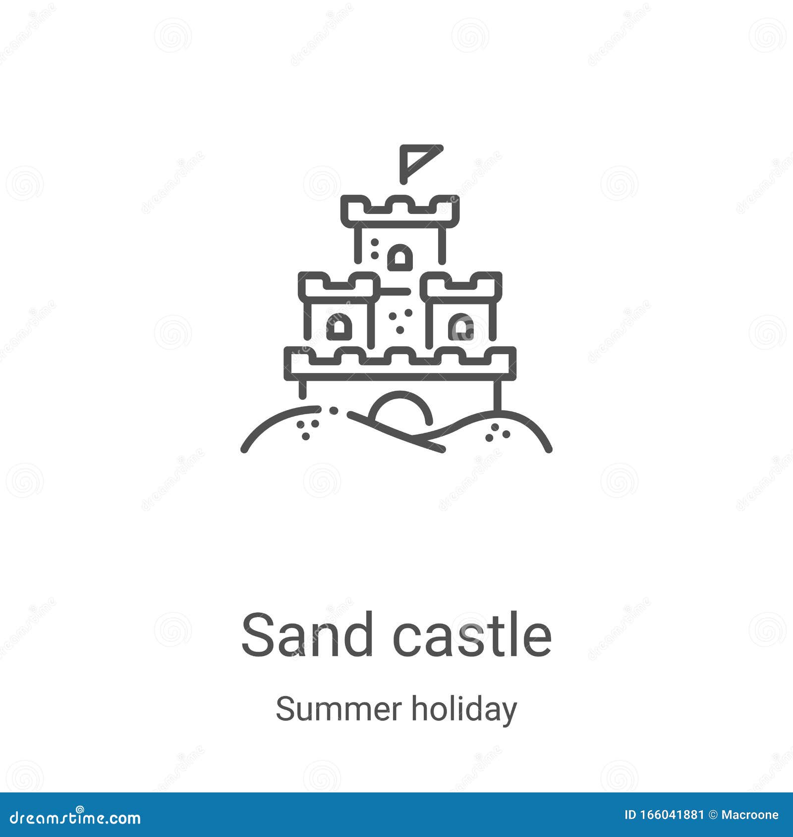 Sand Castle Icon Vector from Summer Holiday Collection. Thin Line Sand ...
