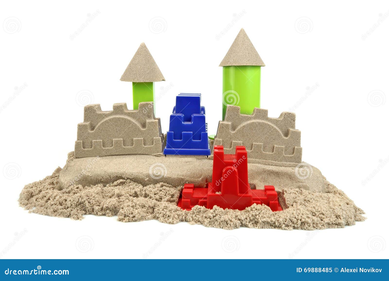 Sand Castle Isolated on White Background Stock Image - Image of ...