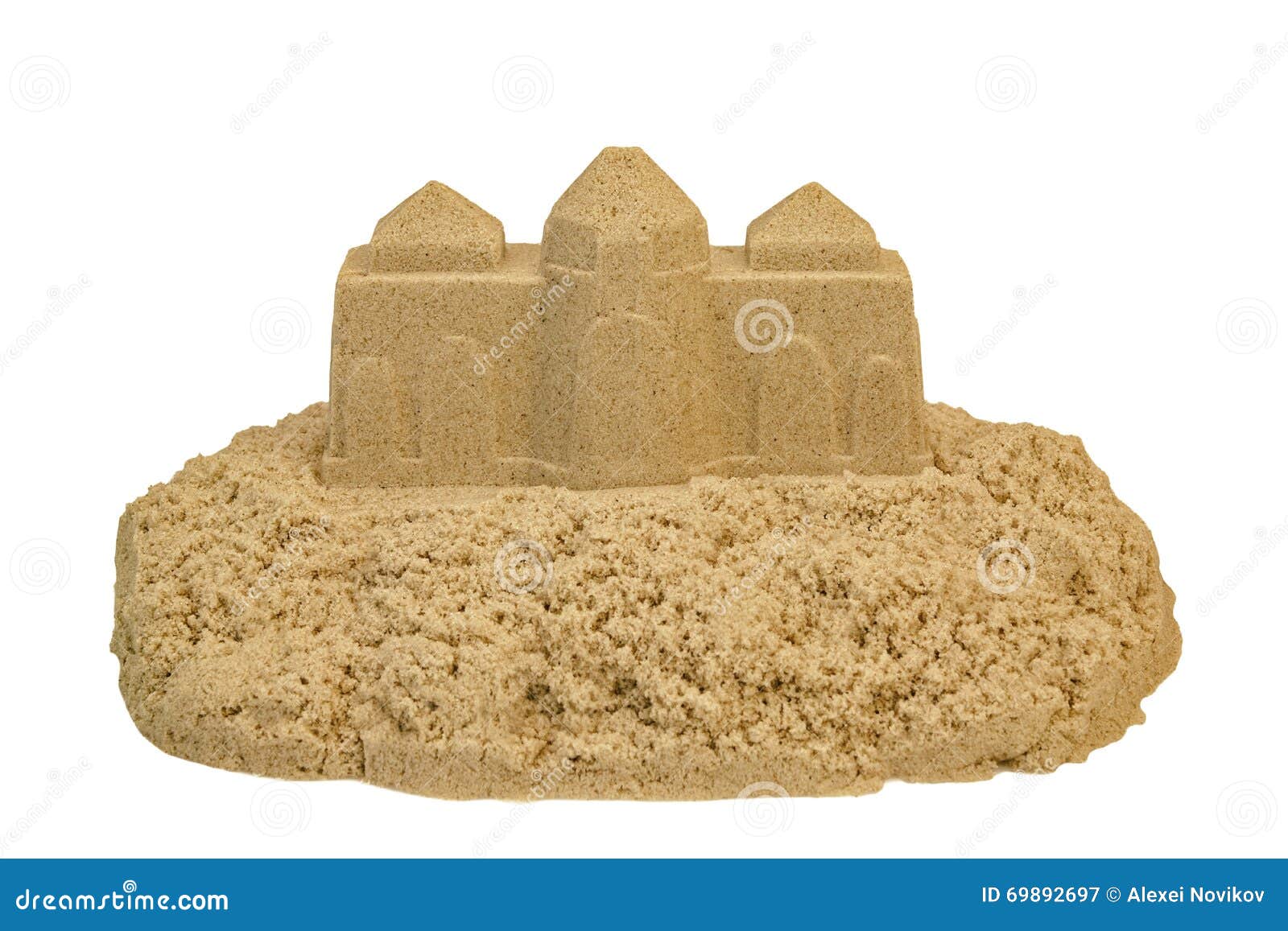 Sand Castle Isolated on White Background Stock Image - Image of ...