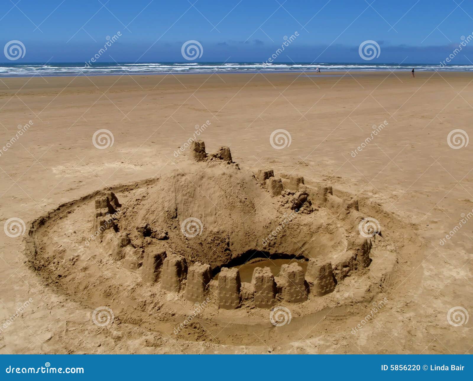 Sand Castle On Ocean Beach Picture. Image: 5856220