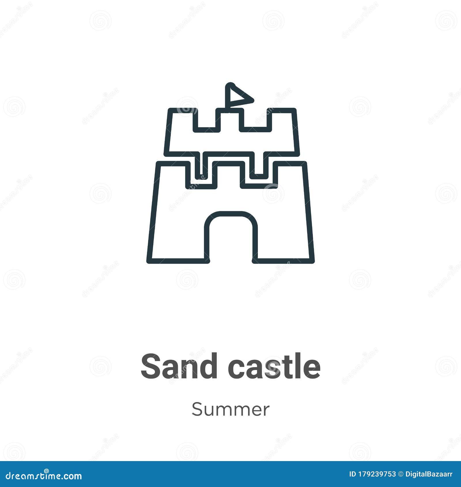 Sand Castle Outline Stock Illustrations – 330 Sand Castle Outline Stock ...