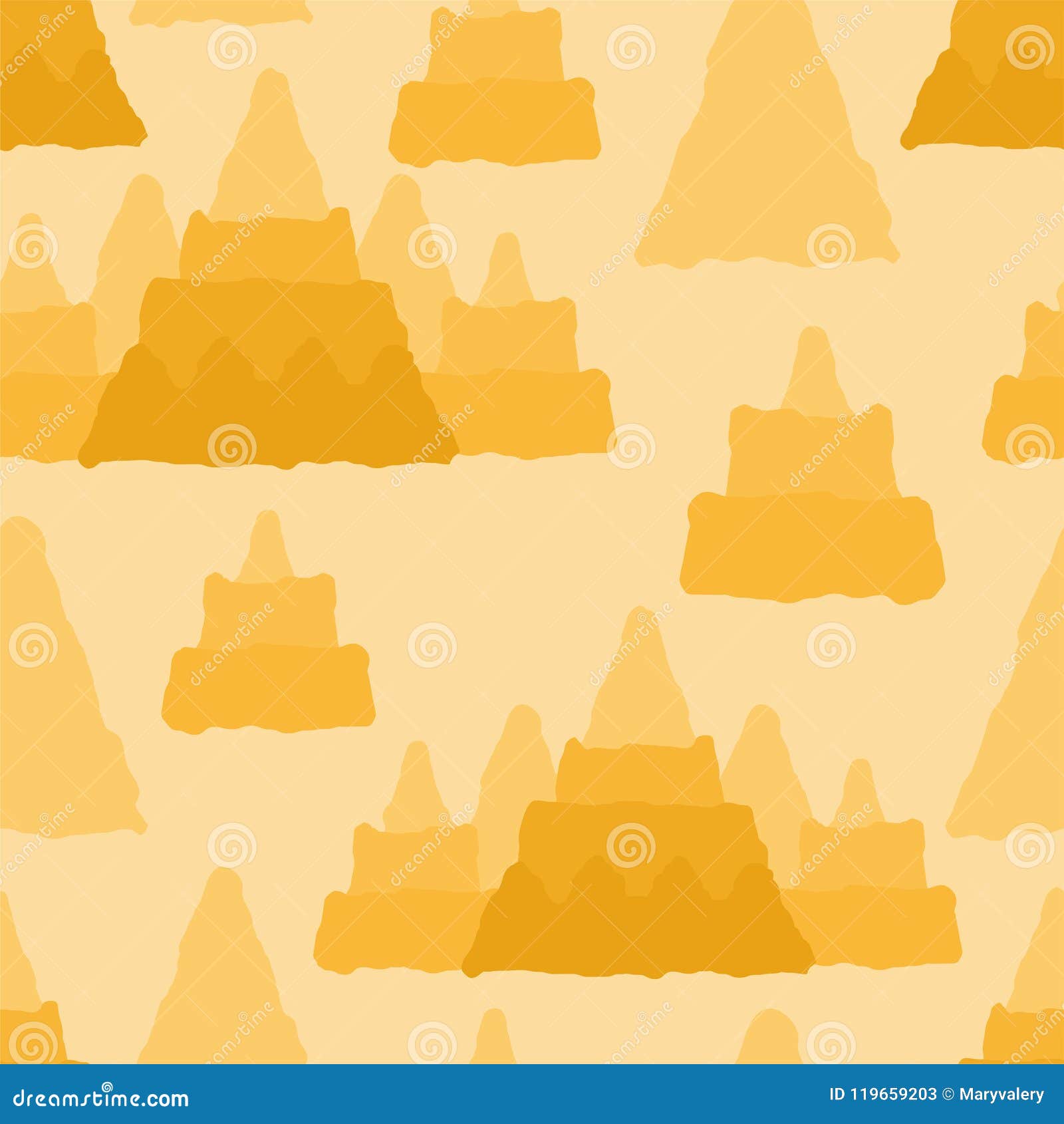 Sand Castle Pattern Seamless. Sandcastle Background Stock Vector ...