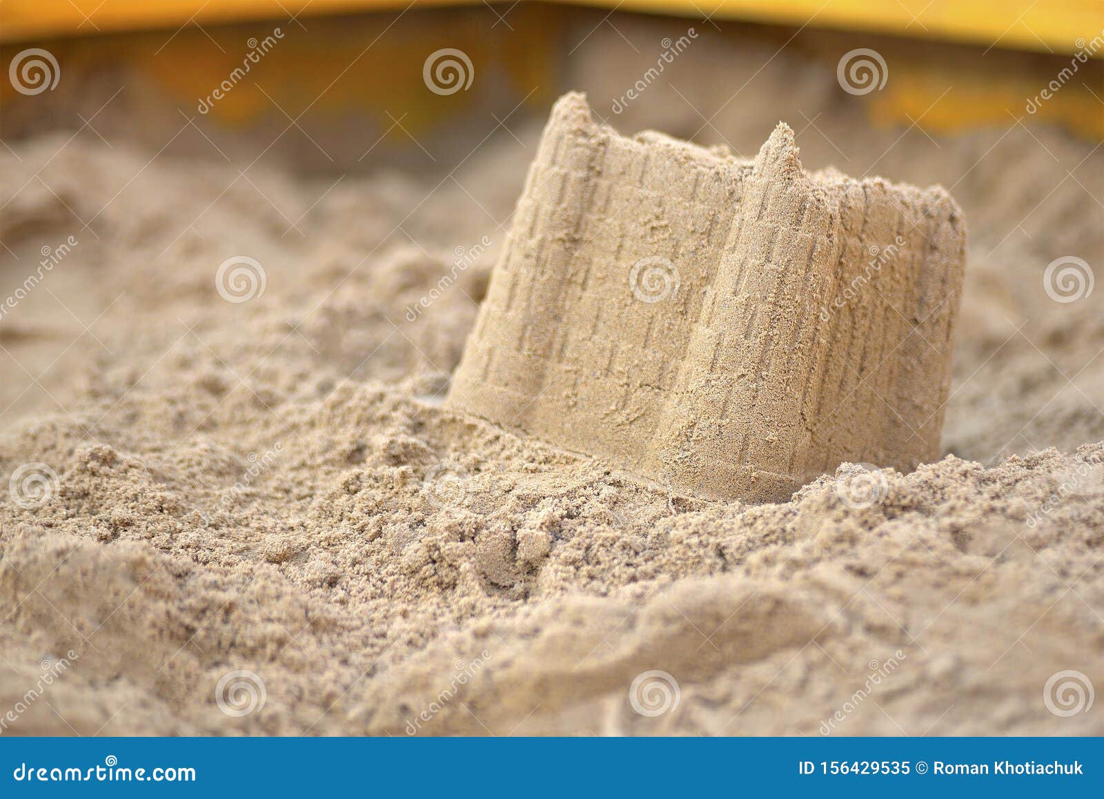 Sand Castle in the Sandbox. Stock Image - Image of blue, recreation ...