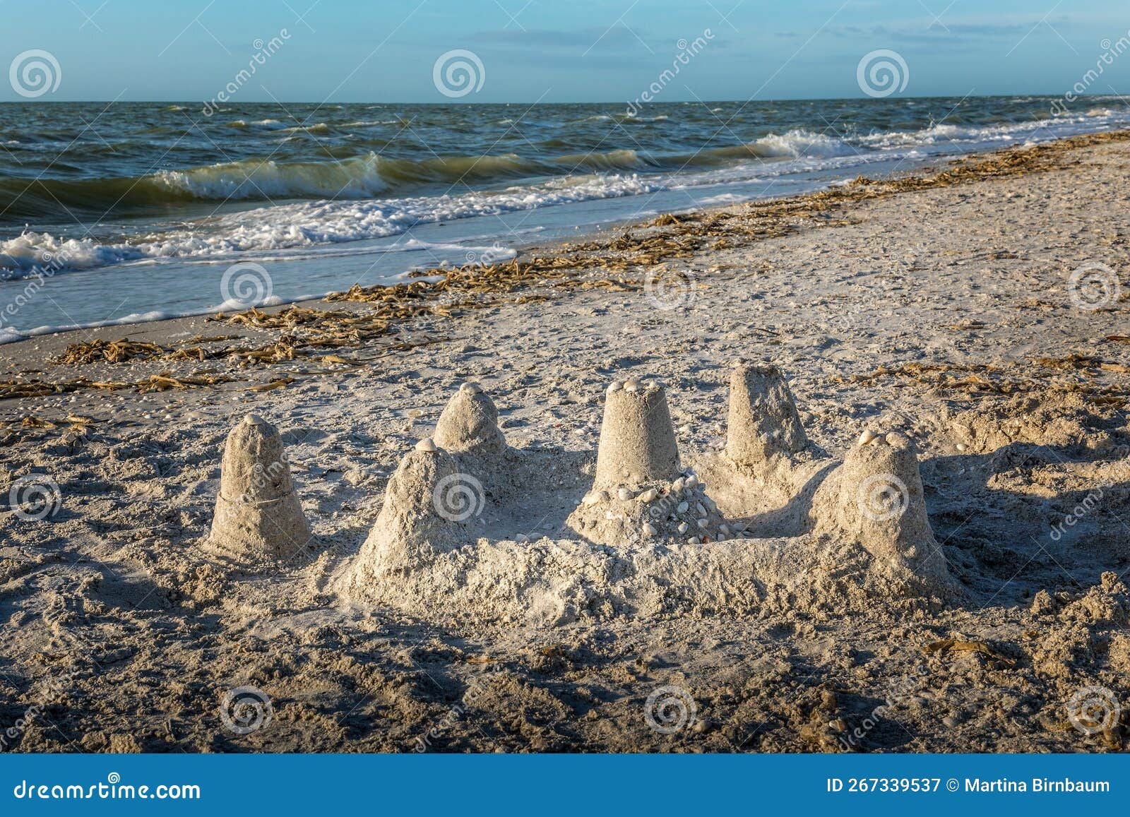 A Sand Castle on the Beach in Florida Stock Image - Image of design ...