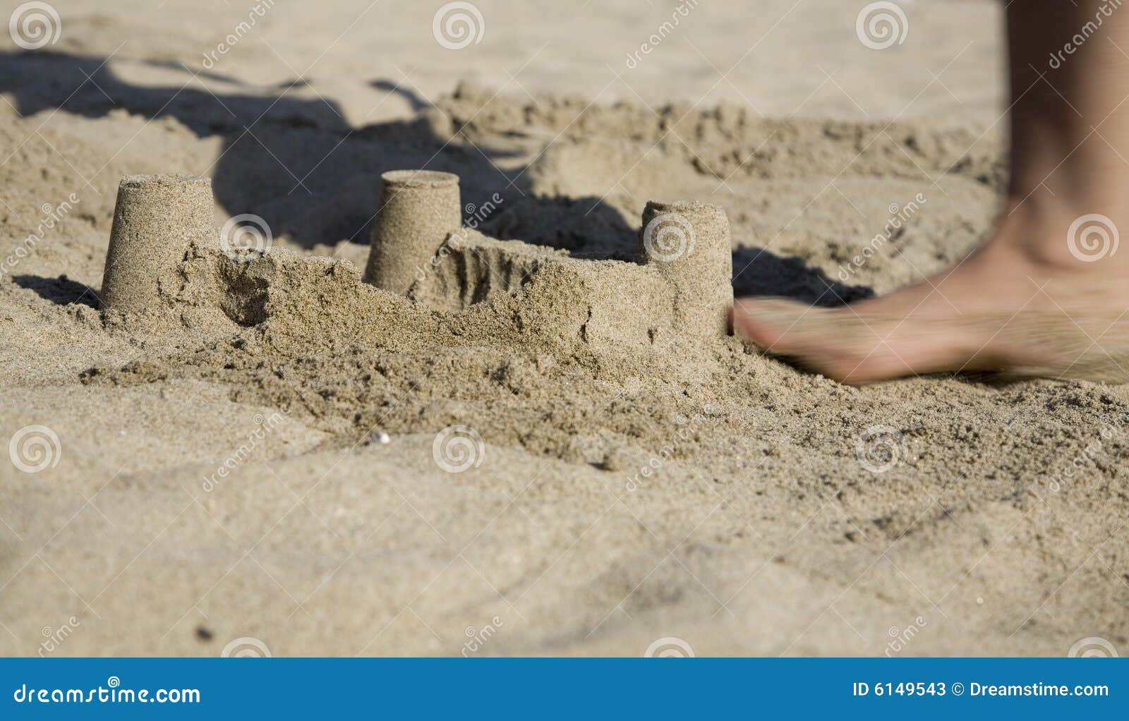 Sand Castle Smash 4 stock image. Image of crush, castle - 6149543