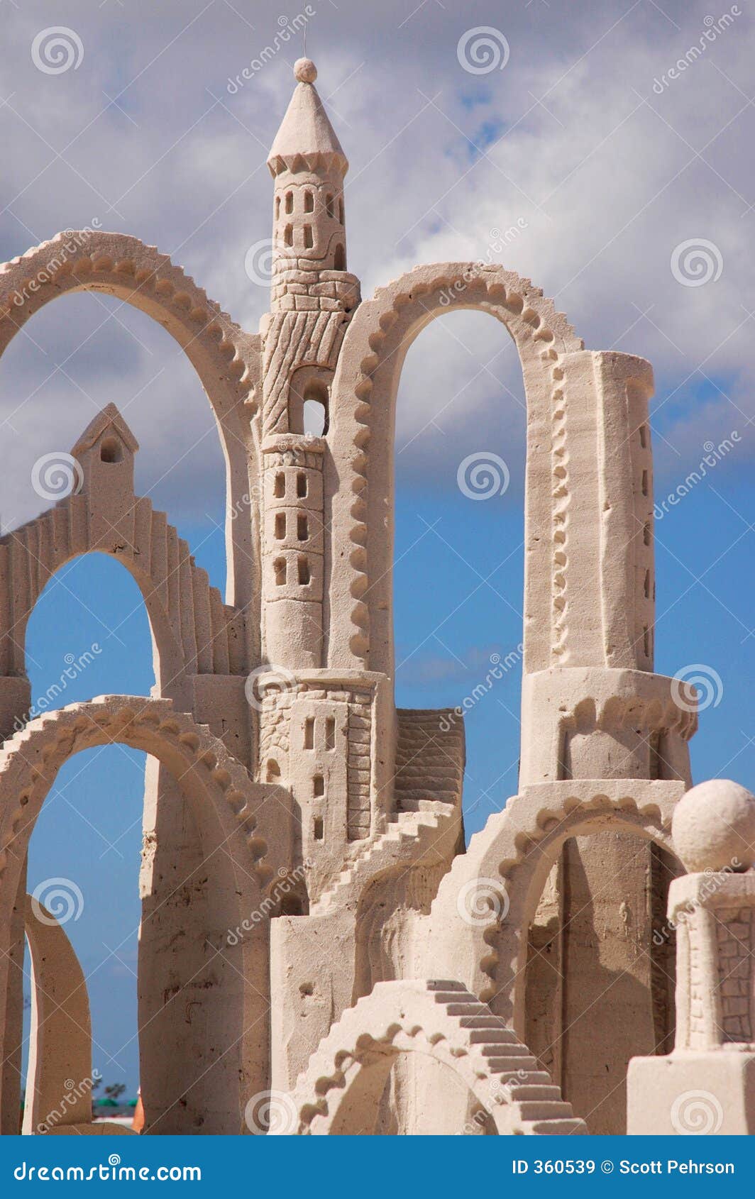 Sand castle tower stock image. Image of knight, kingdom - 360539