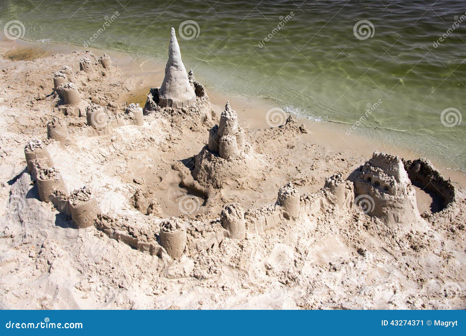 Sand castle stock image. Image of leisure, edge, sandcastle - 43274371
