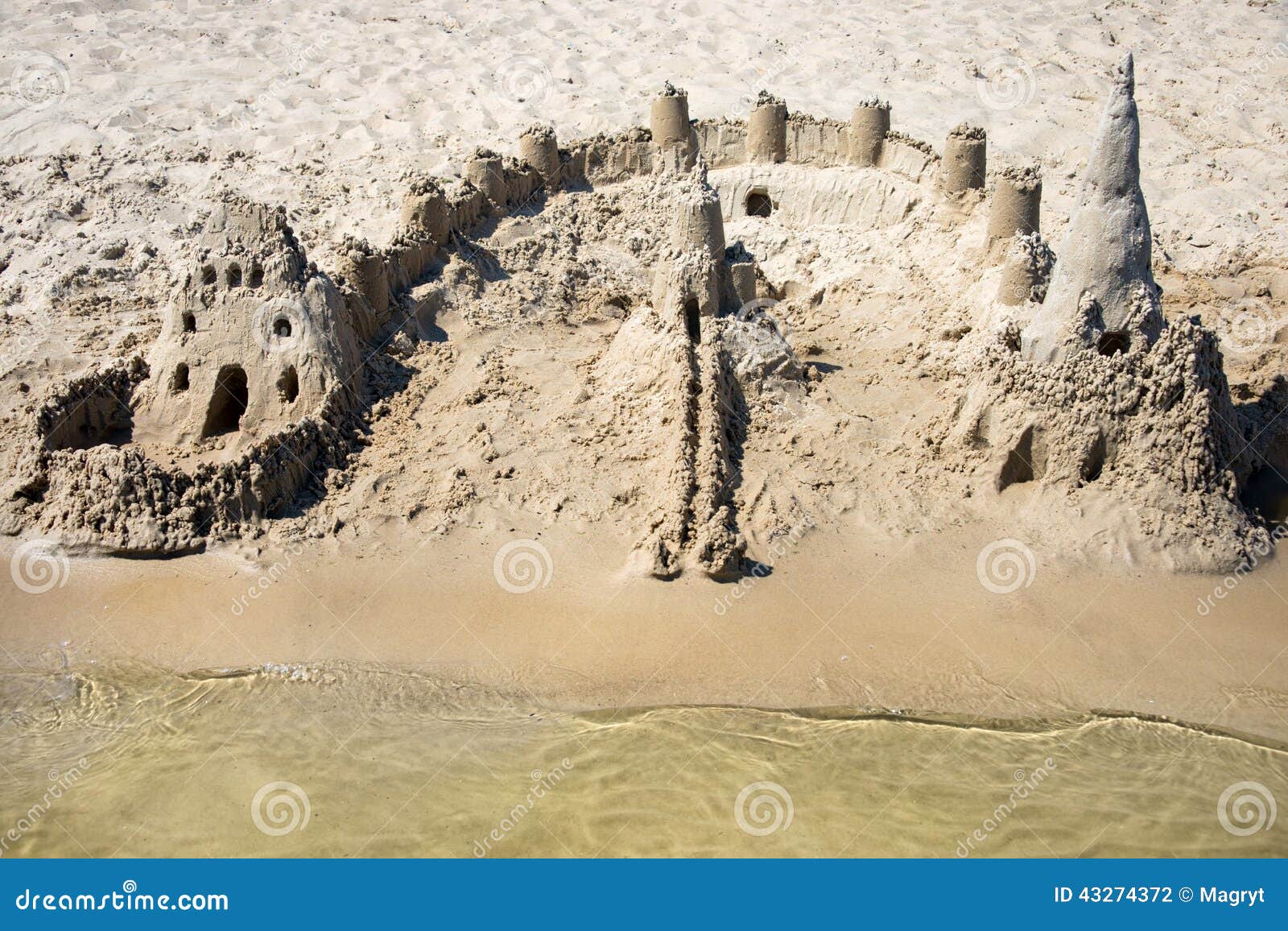 Sand castle stock photo. Image of coastline, construction - 43274372
