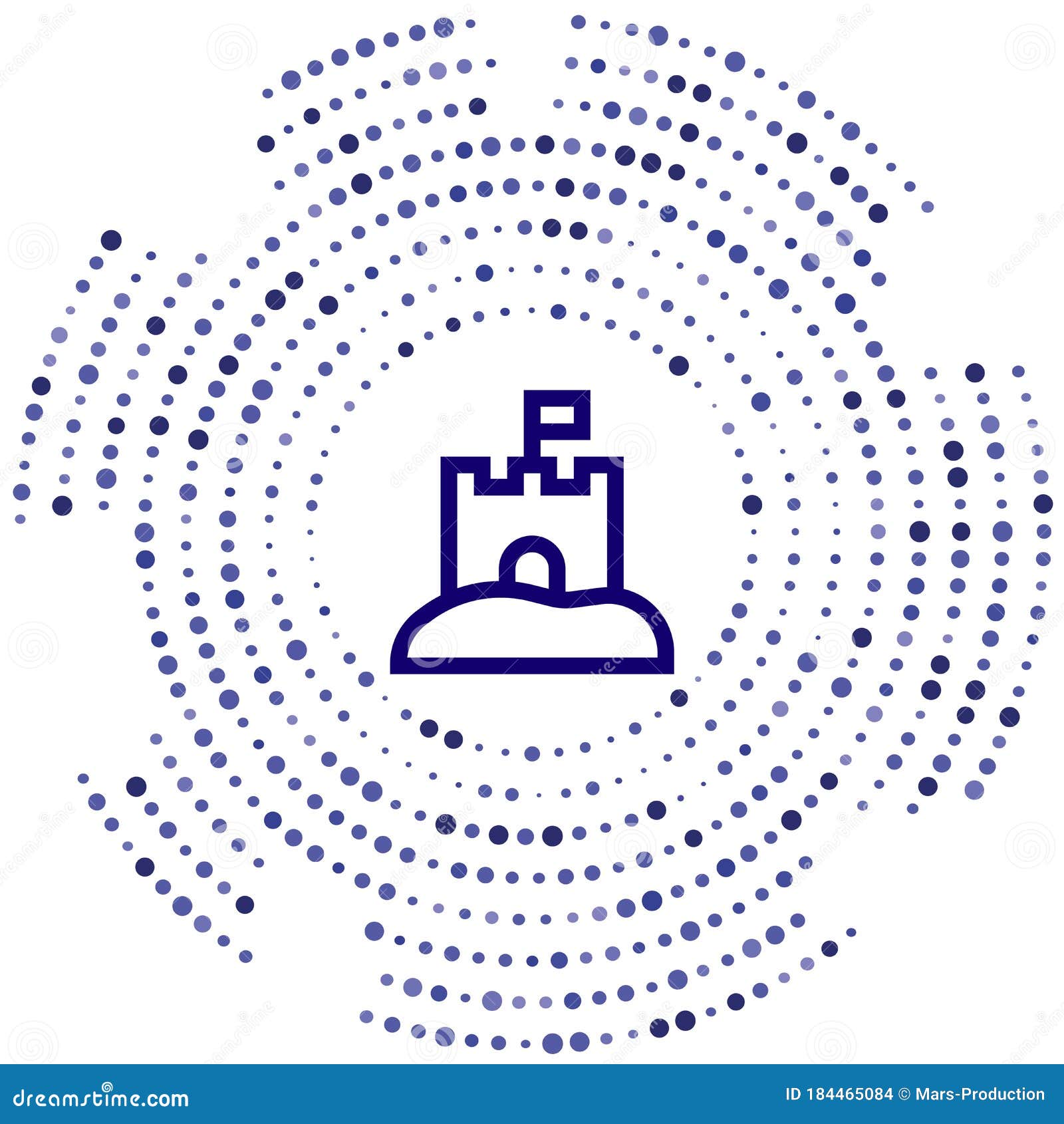 Sand Castle Vector Icon. Sand Castle Editable Stroke Stock Vector ...