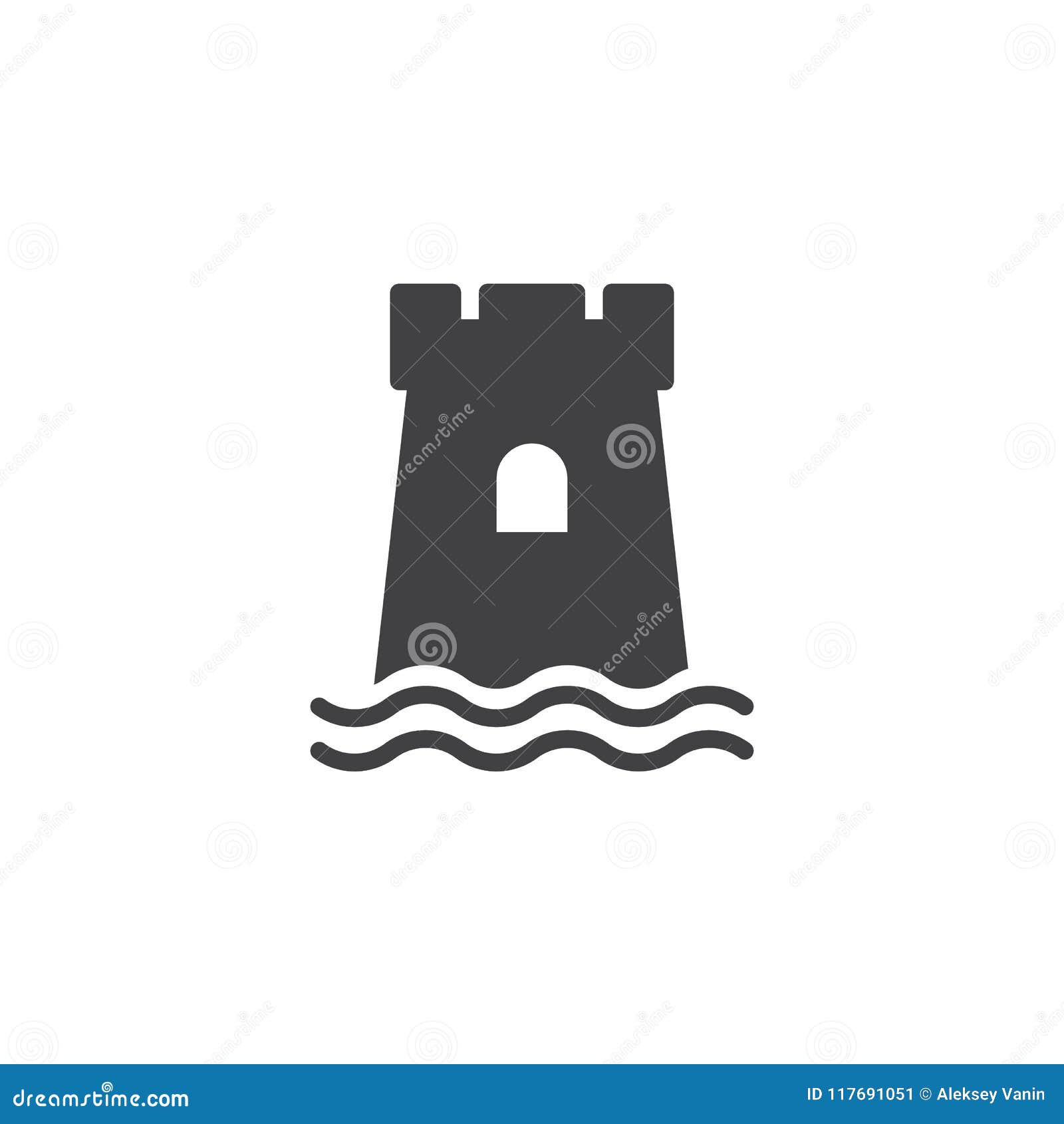 Sand castle vector icon stock vector. Illustration of leisure - 117691051