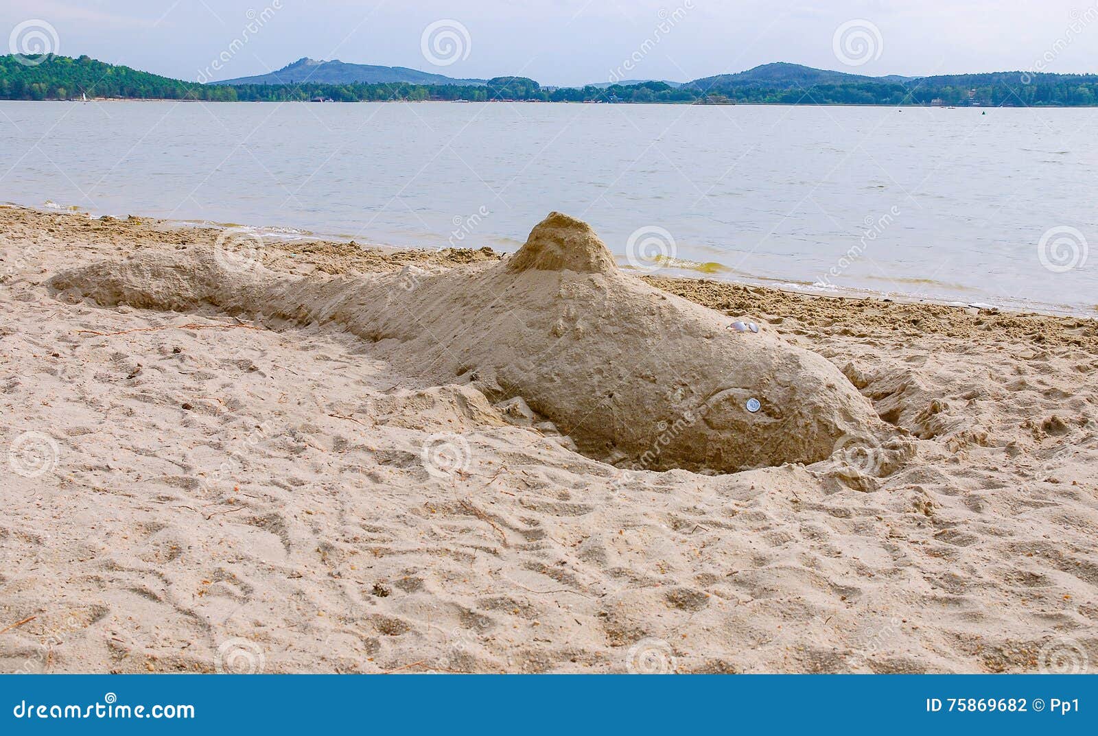 Sand Castle Whale Statue Fish Ocean Lake Stock Photo - Image of holiday ...