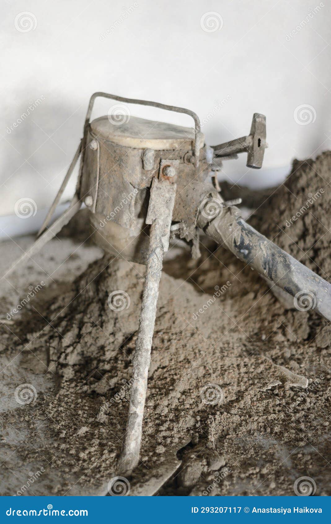 Sand and Cement Floor Screed. Floor Screed Tools and Devices Stock ...