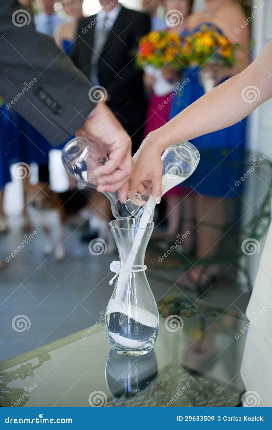 Sand Ceremony on Wedding Day Stock Image - Image of bonding, marriage ...