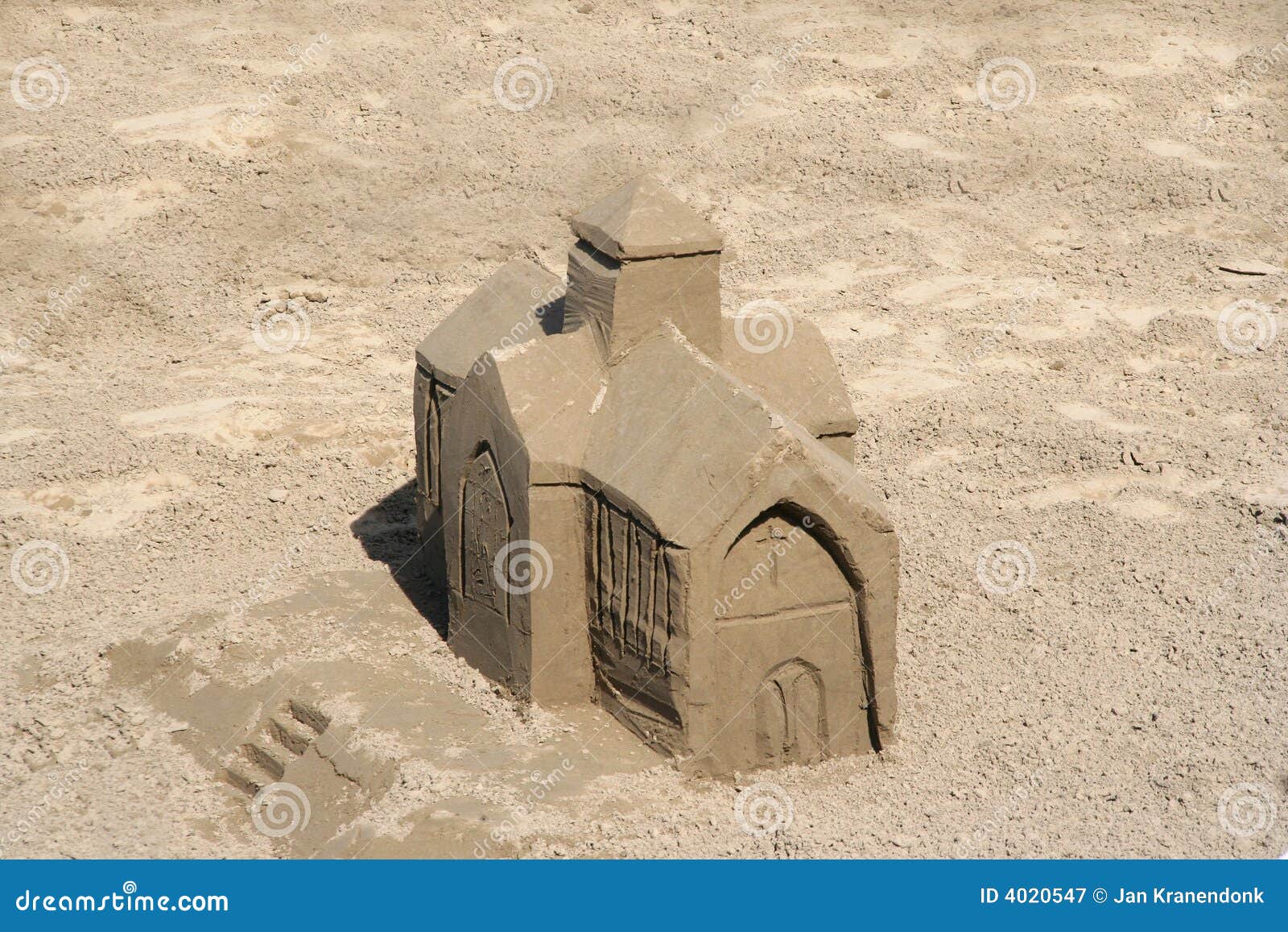 Sand Church stock image. Image of sculpture, summer, beach - 4020547