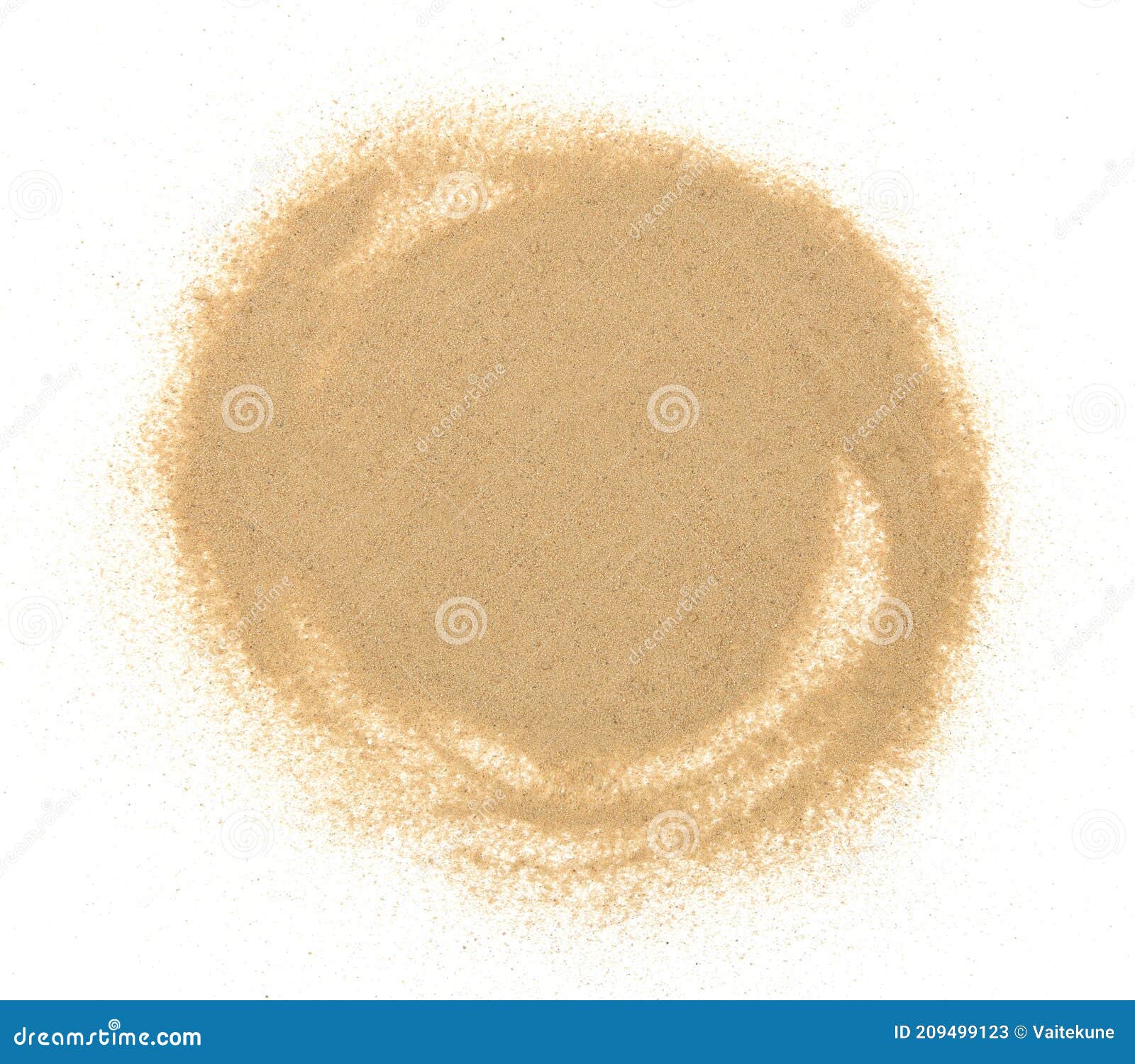 Sand Circle Isolated on White Background Stock Image - Image of ...