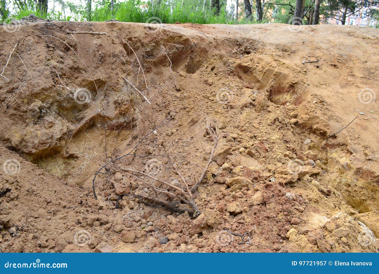 Sand and clay excavated stock image. Image of farming - 97721957