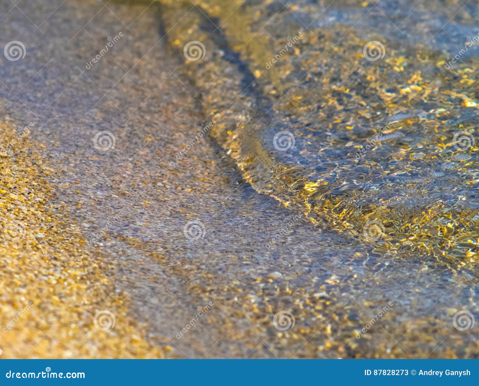 Sand and Clear Water of the Sea Stock Image - Image of golden, blur ...