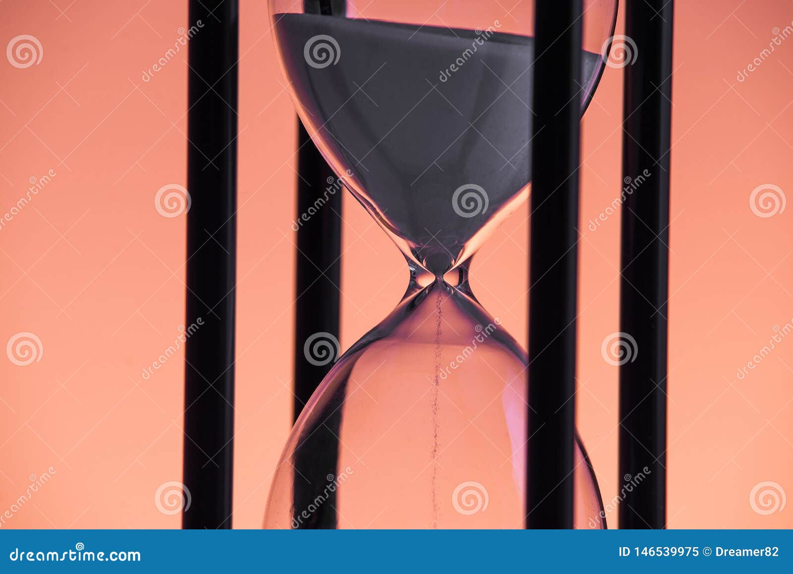 Sand Clock. Time is Running Stock Image - Image of object, crystal ...
