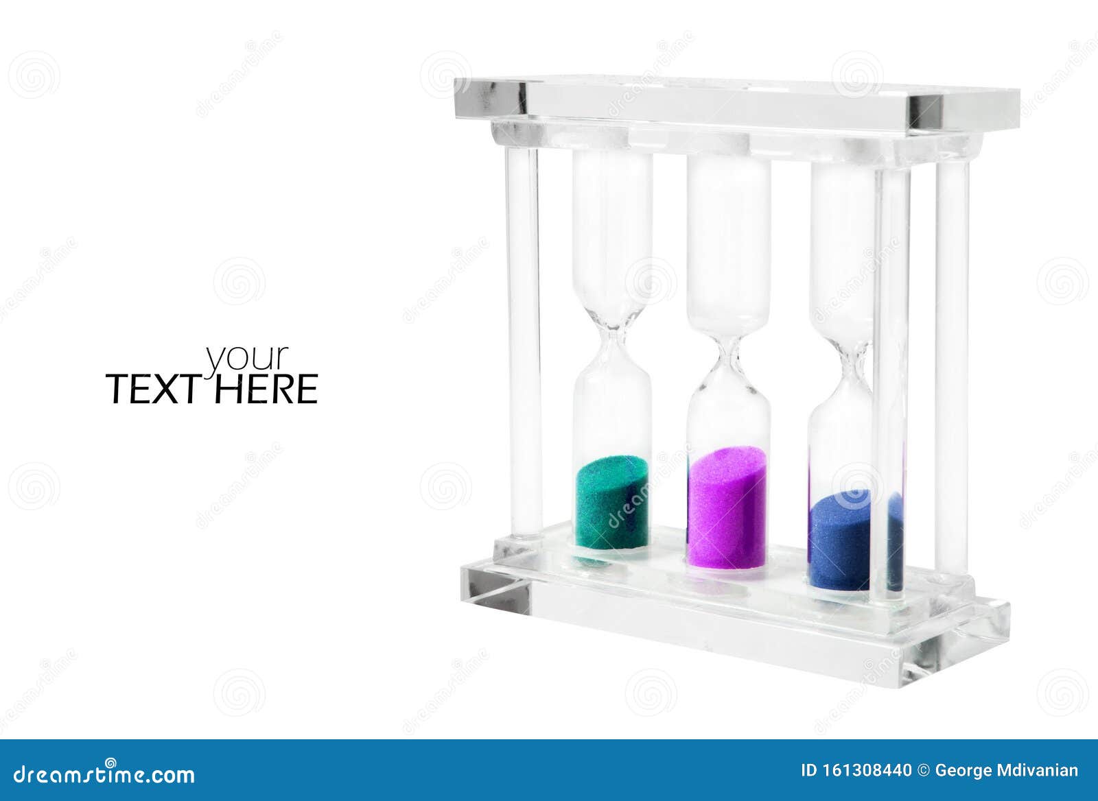 Sand clock with the space stock photo. Image of endurance - 161308440