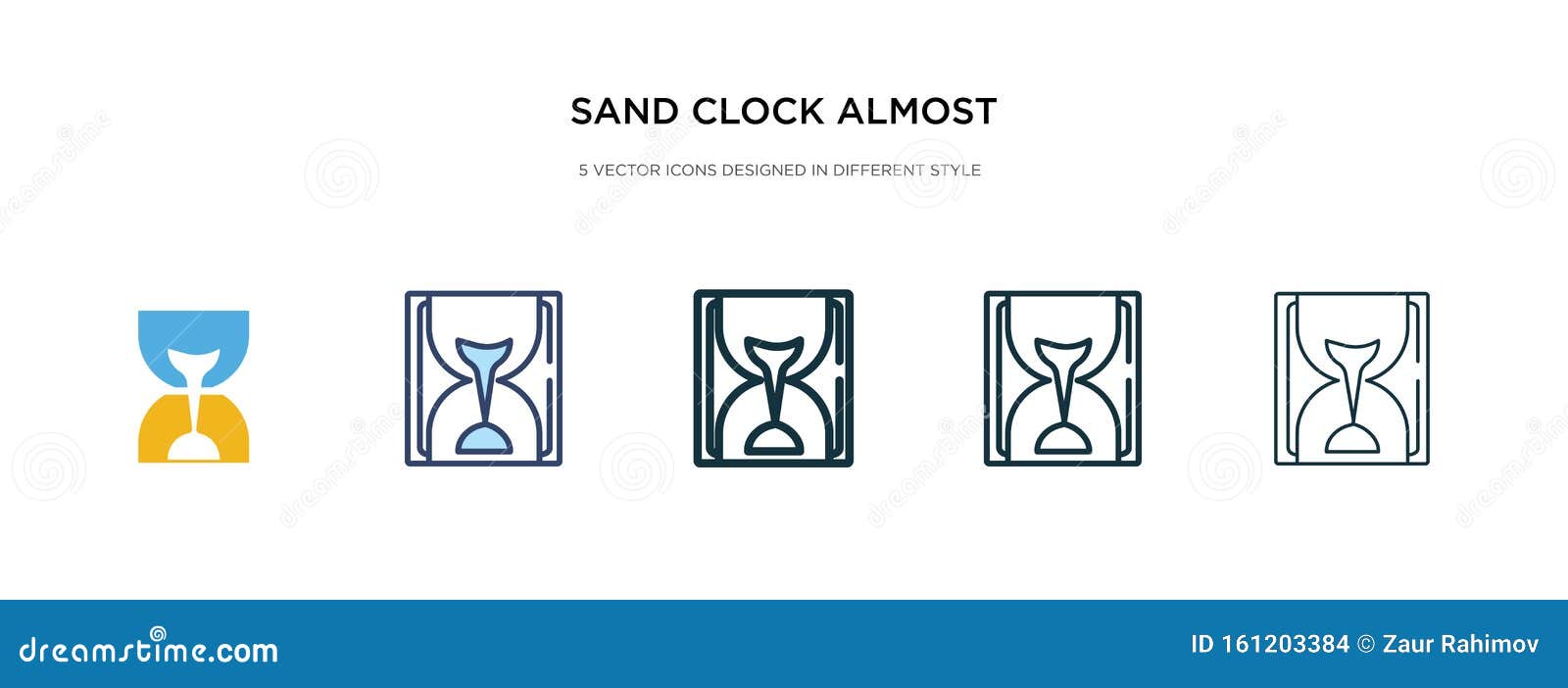 Sand Clock almost Finish Icon in Different Style Vector Illustration ...